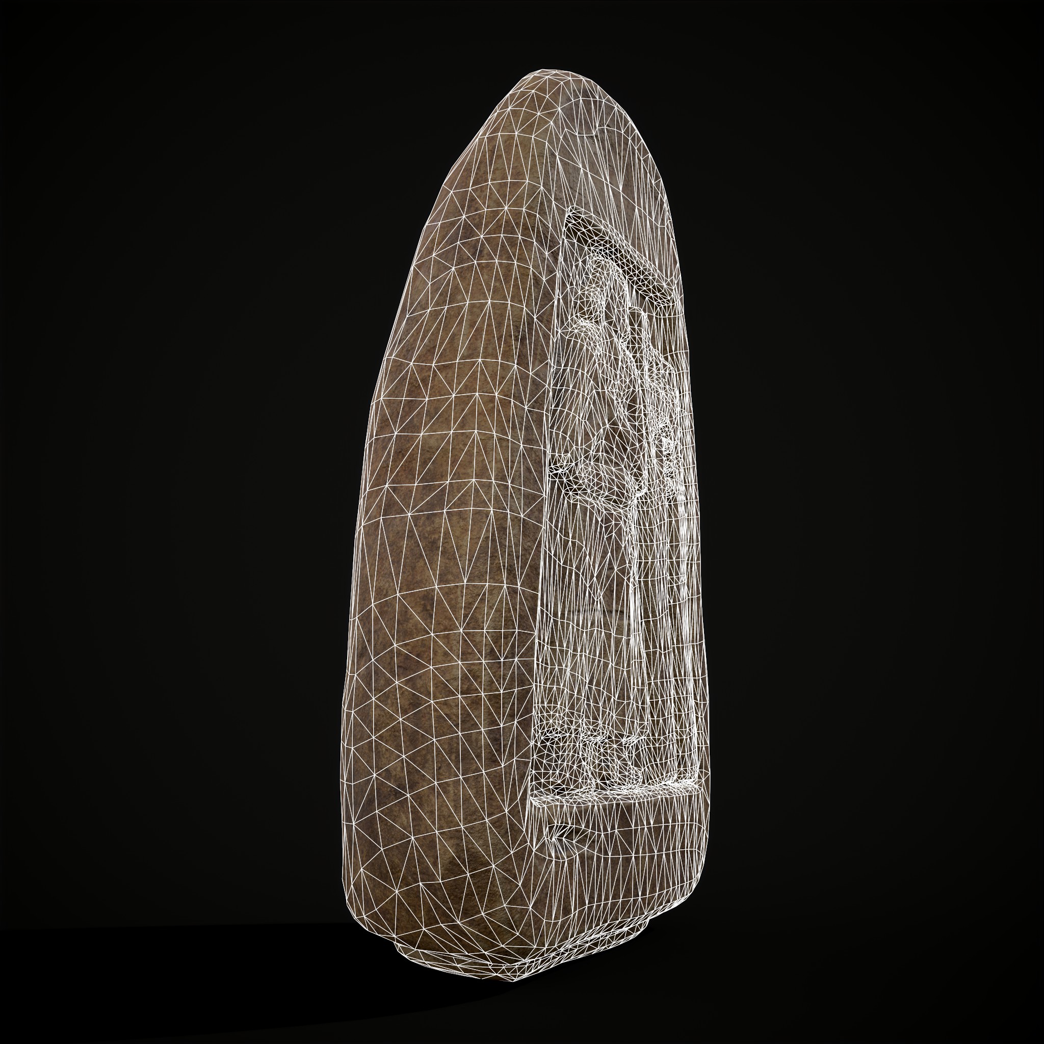 Old Brown Low Relief Headstone - 3D Model by Get Dead Entertainment