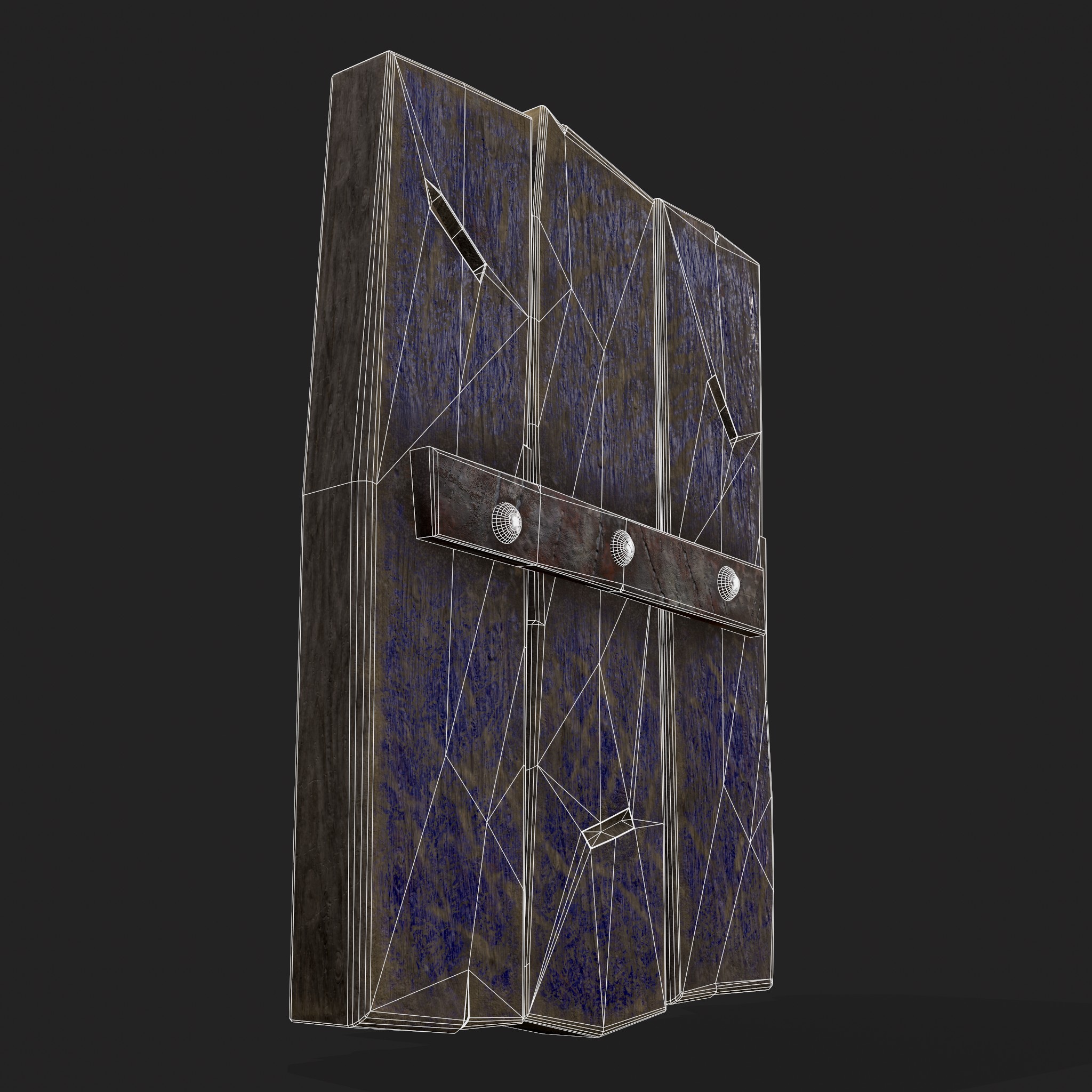 Old Damaged Plank Shield - 3D Model by Get Dead Entertainment