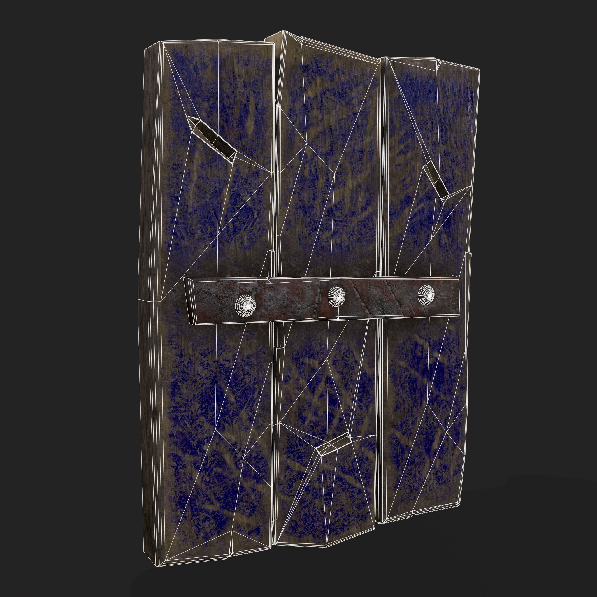 Old Damaged Plank Shield - 3D Model by Get Dead Entertainment