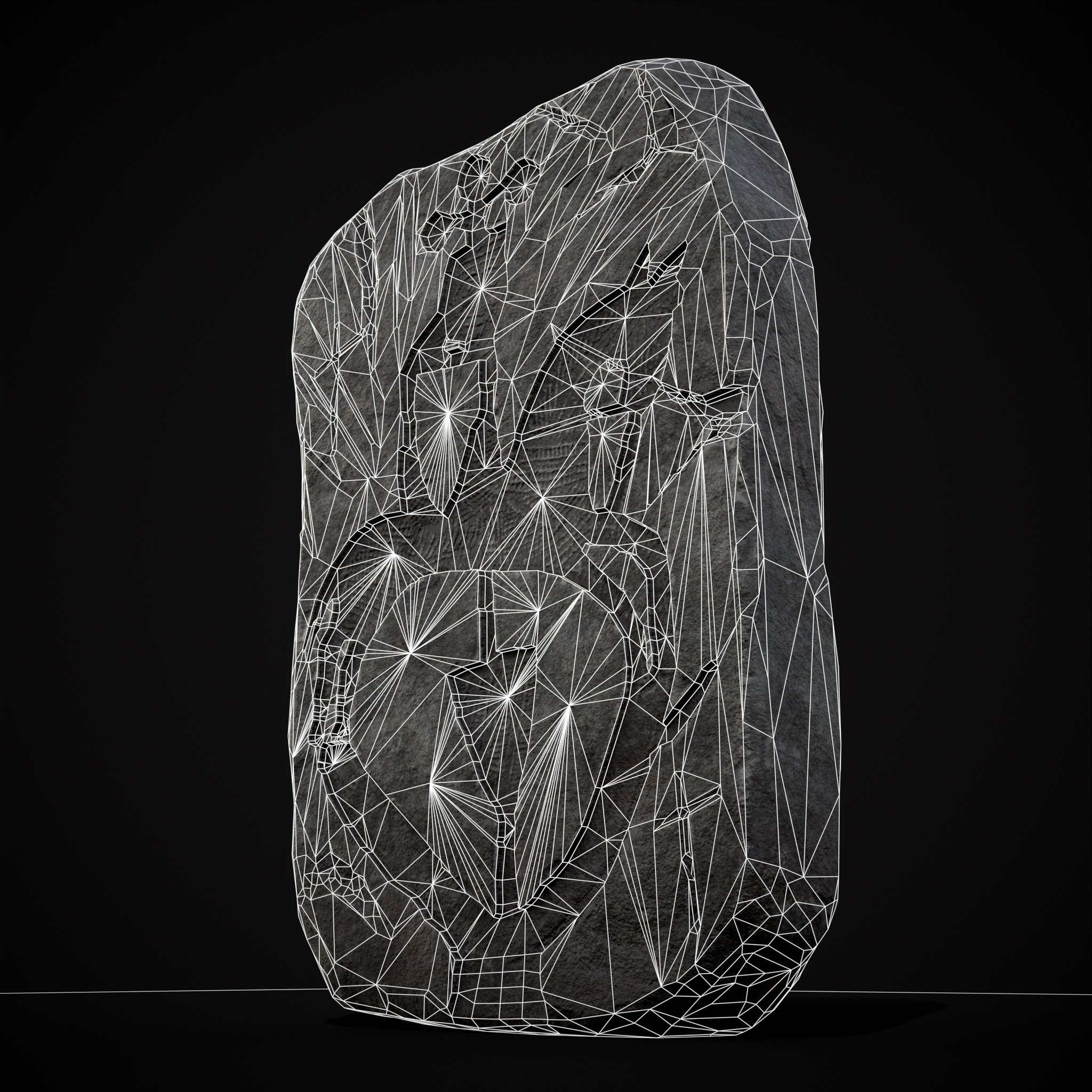 Old Gray Counter Relief Headstone - 3D Model by Get Dead Entertainment
