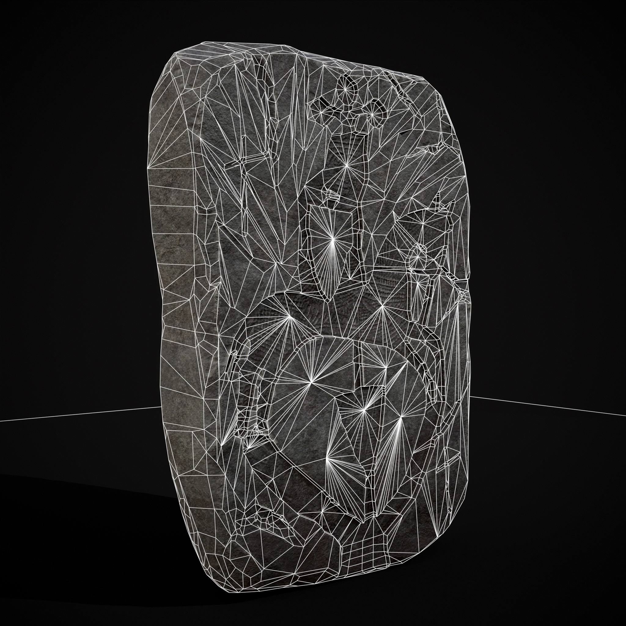 Old Gray Counter Relief Headstone - 3D Model by Get Dead Entertainment