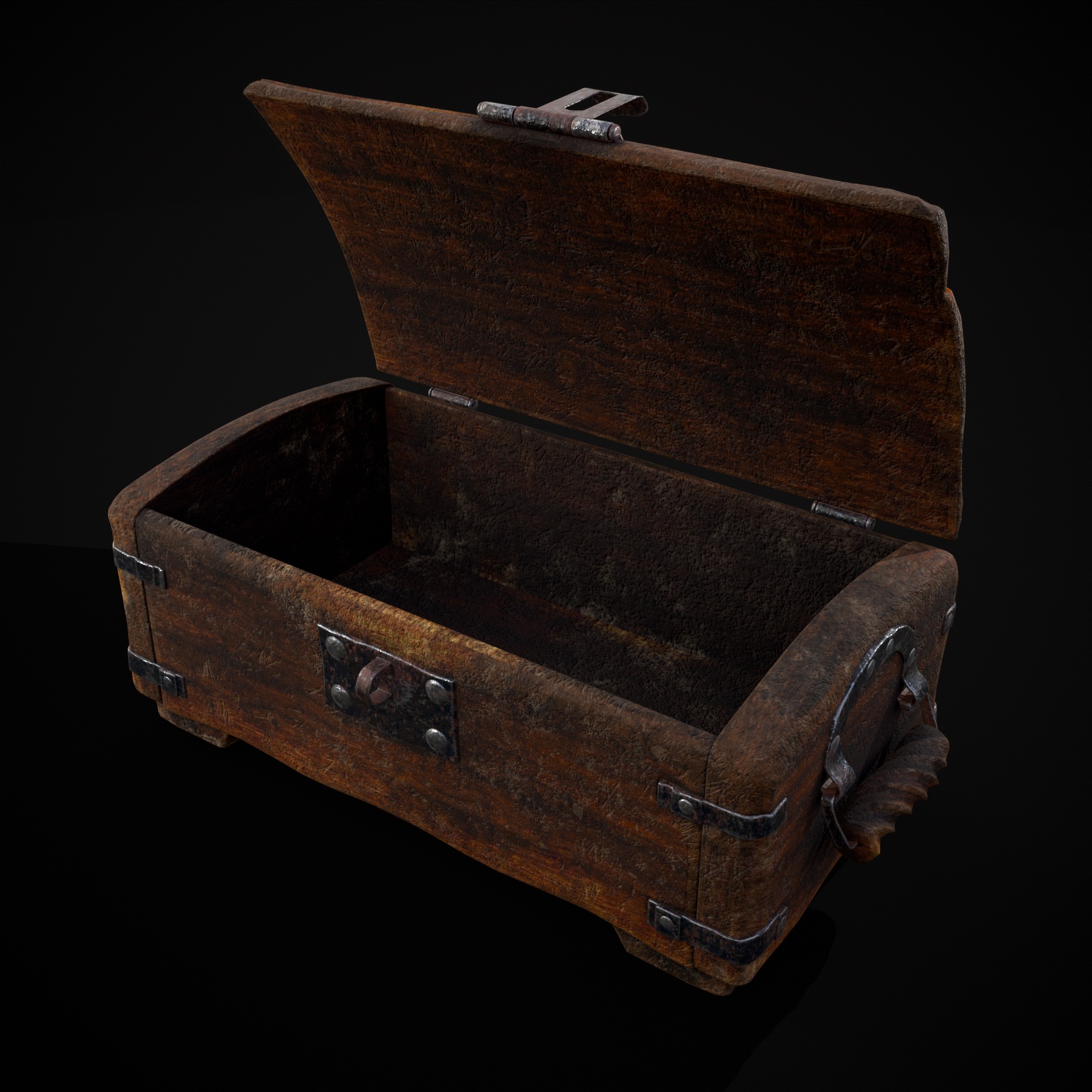 Old Rustic Rose Wood Chest - 3D Model by Get Dead Entertainment