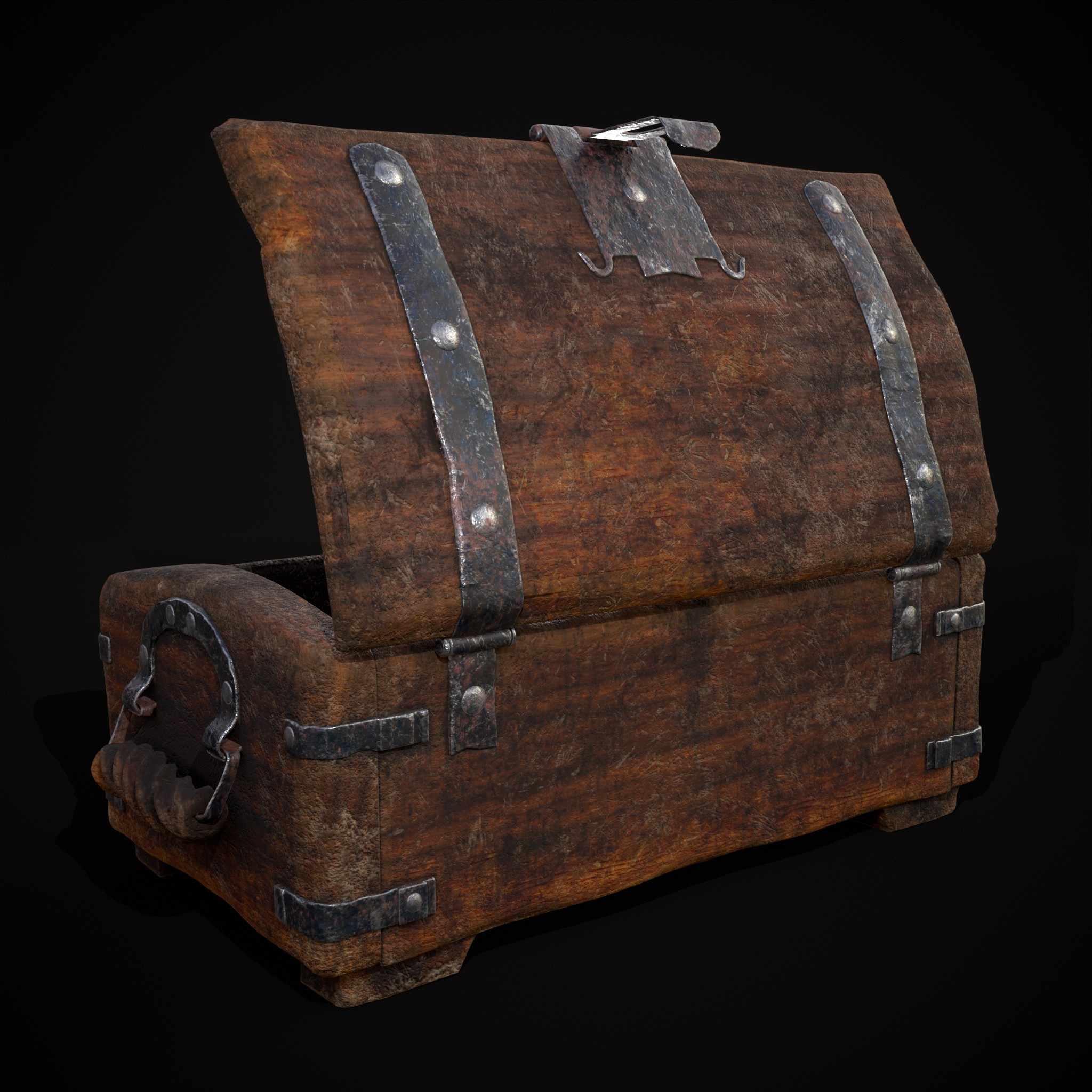 Old Rustic Rose Wood Chest - 3D Model by Get Dead Entertainment