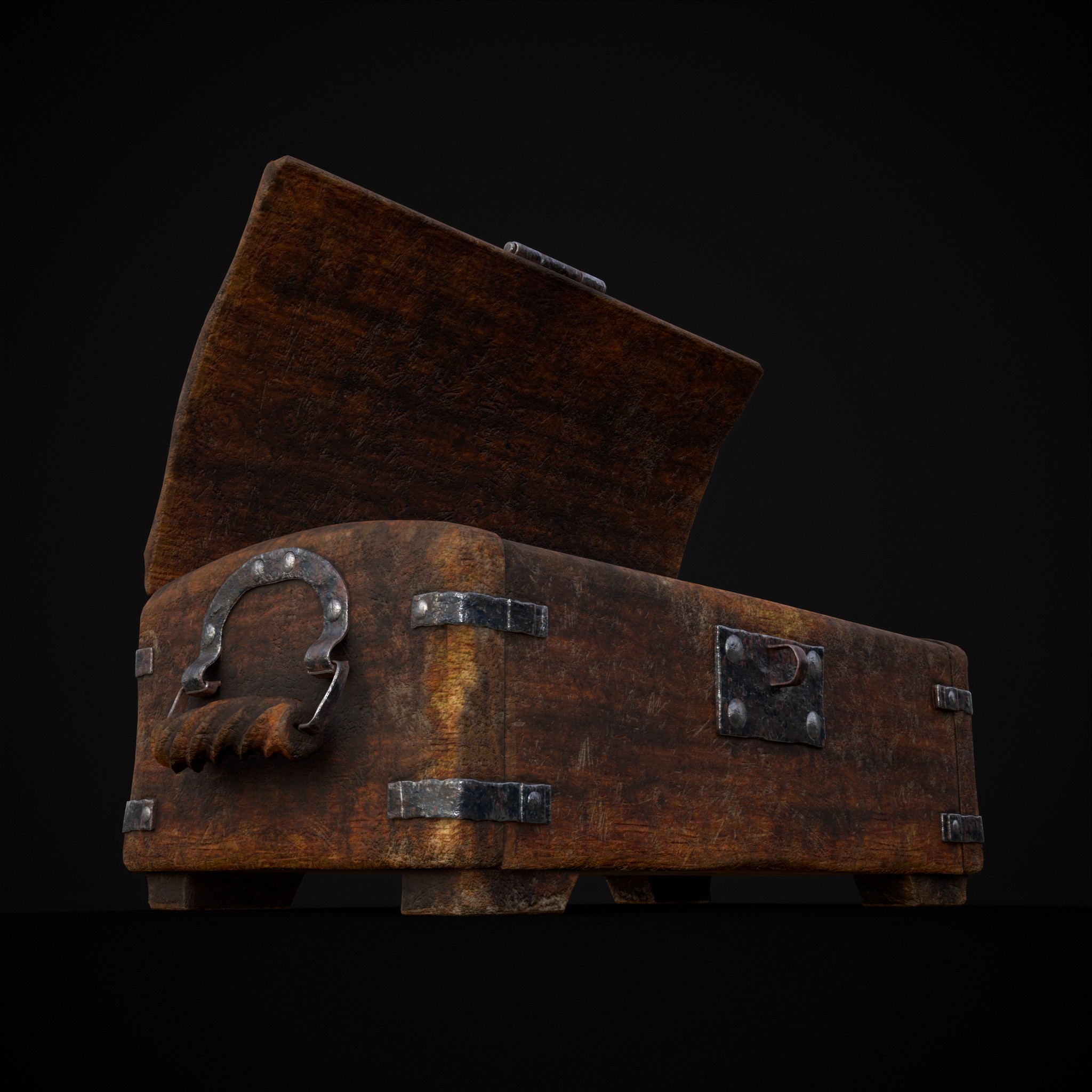 Old Rustic Rose Wood Chest - 3D Model by Get Dead Entertainment