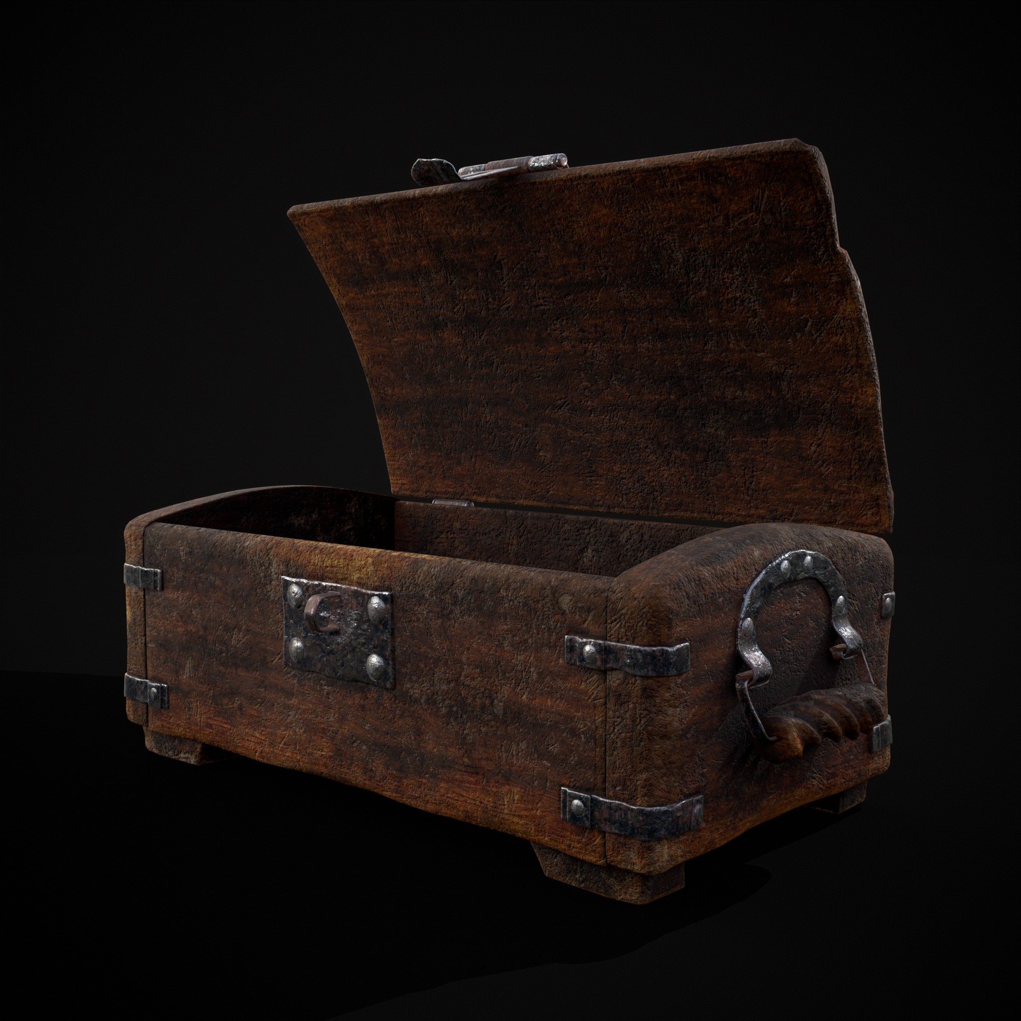 Old Rustic Rose Wood Chest - 3D Model by Get Dead Entertainment