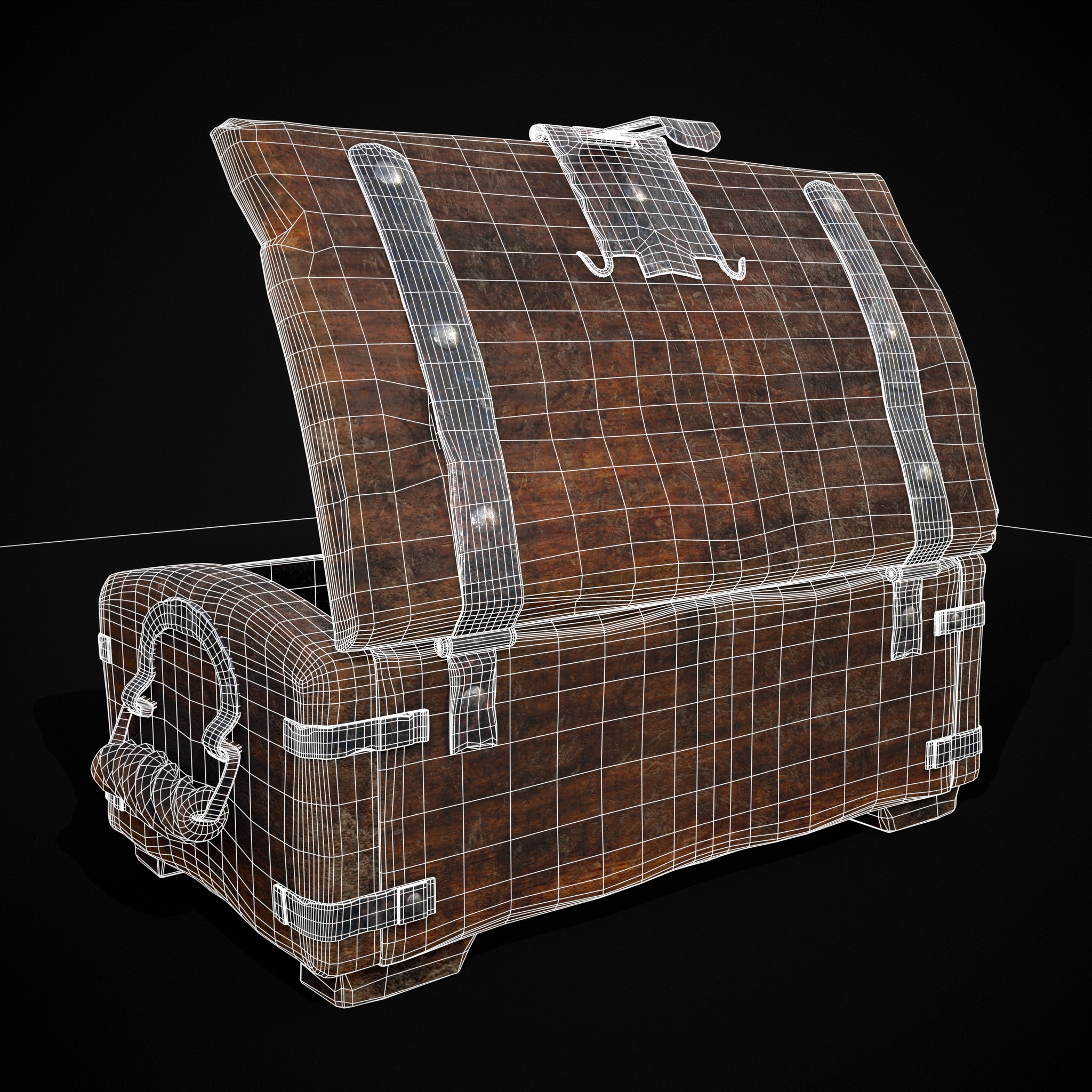 Old Rustic Rose Wood Chest - 3D Model by Get Dead Entertainment
