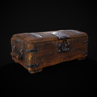 Old Rustic Rose Wood Chest - 3D Model by Get Dead Entertainment