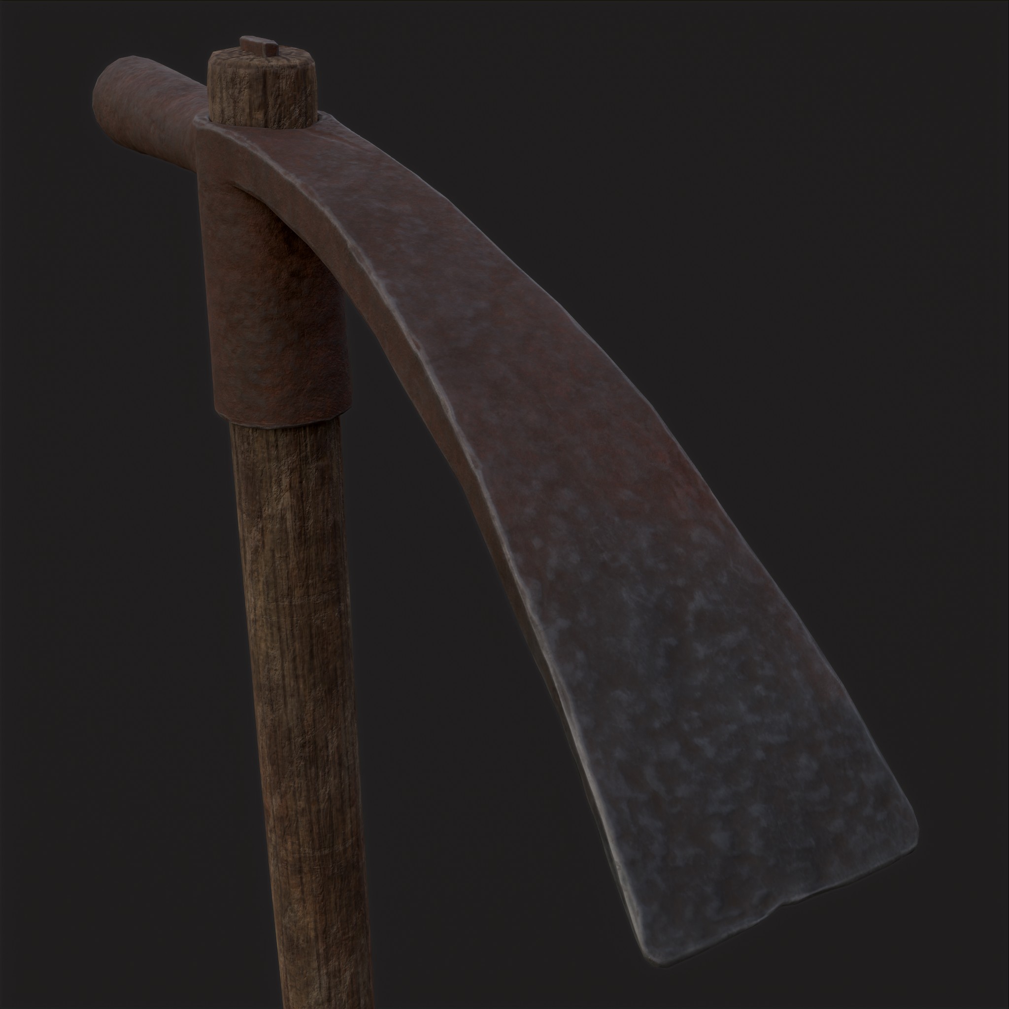 Old Rusting Adz With Handle - 3D Model by Get Dead Entertainment