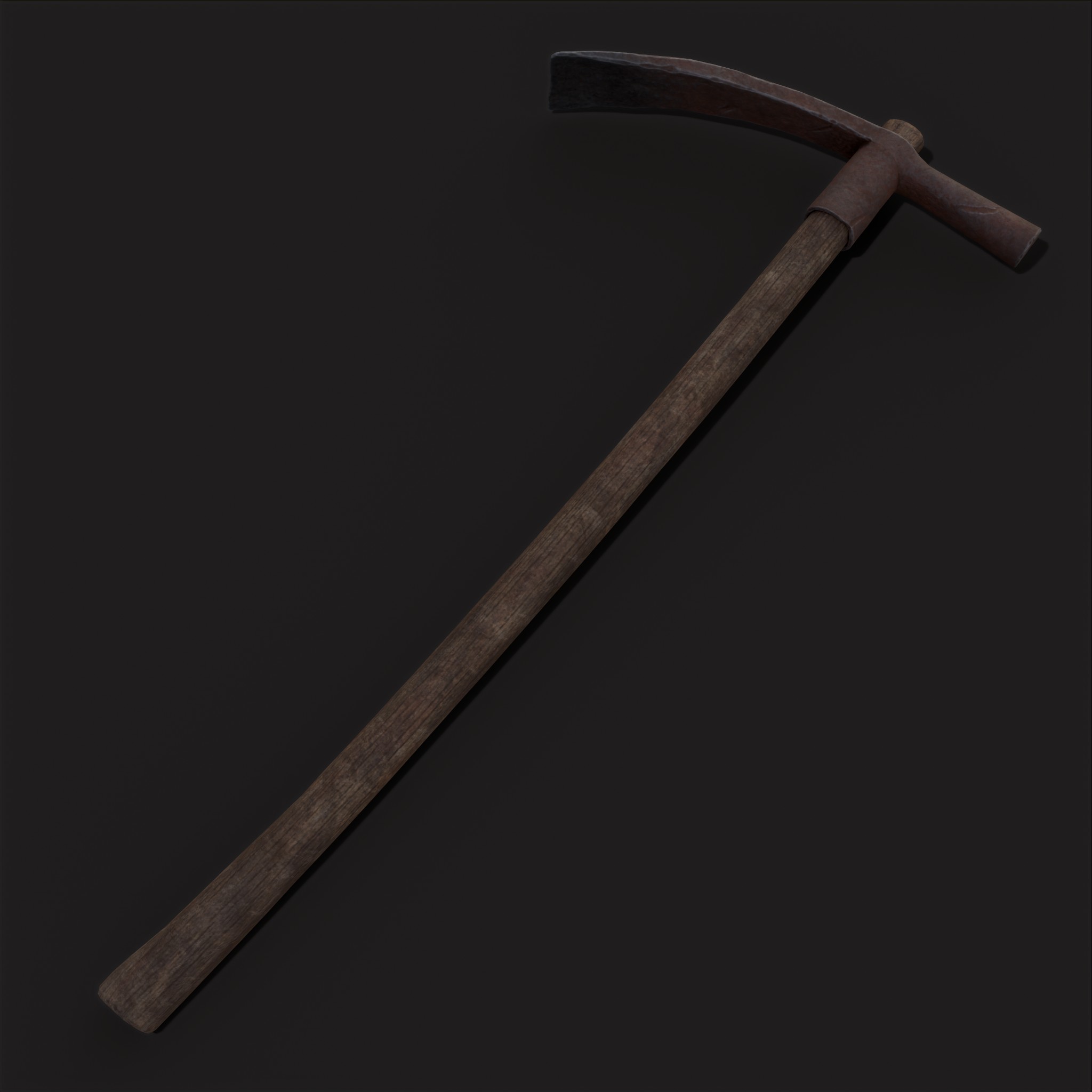 Old Rusting Adz With Handle - 3D Model by Get Dead Entertainment