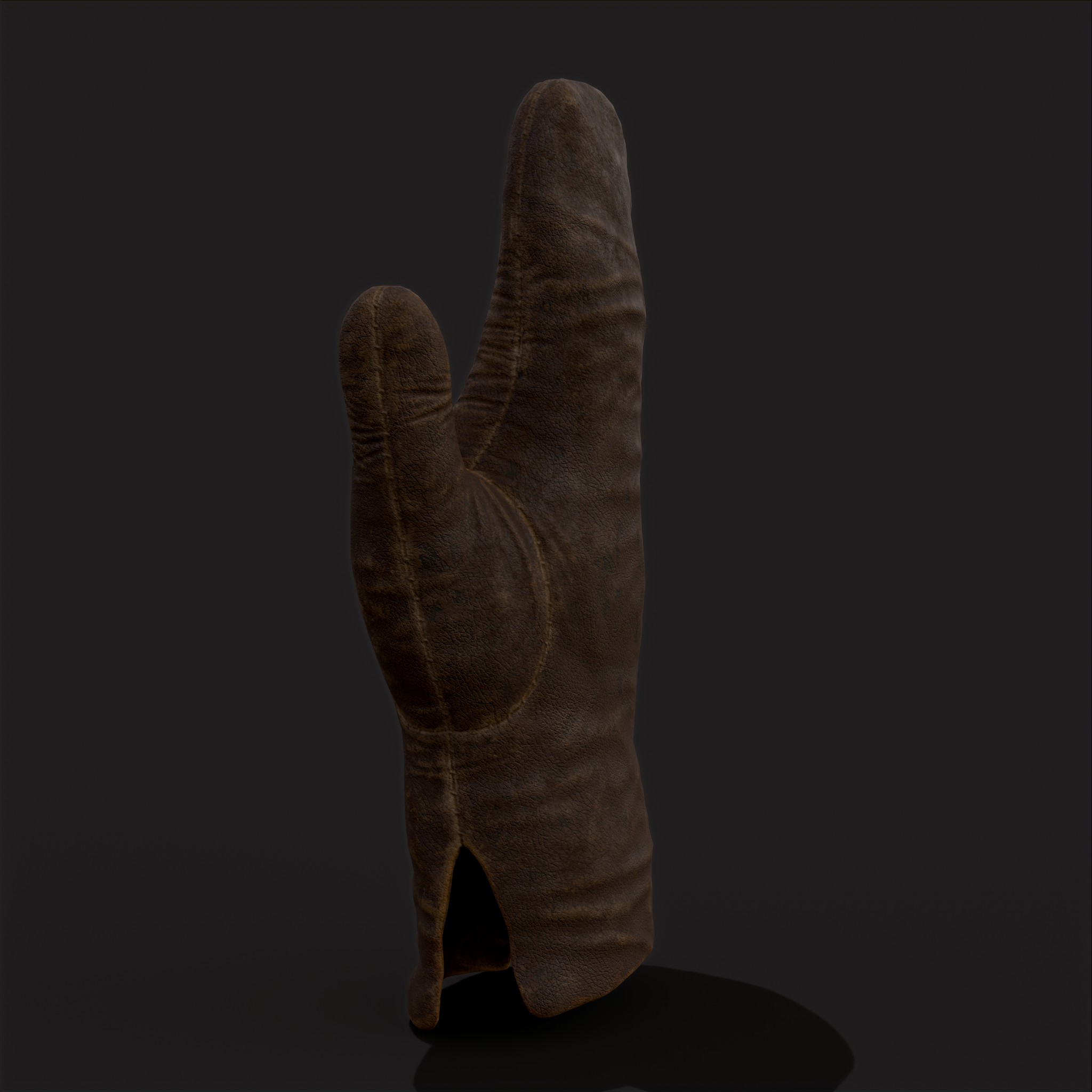 Old Worn Leather Mitten - 3D Model by Get Dead Entertainment