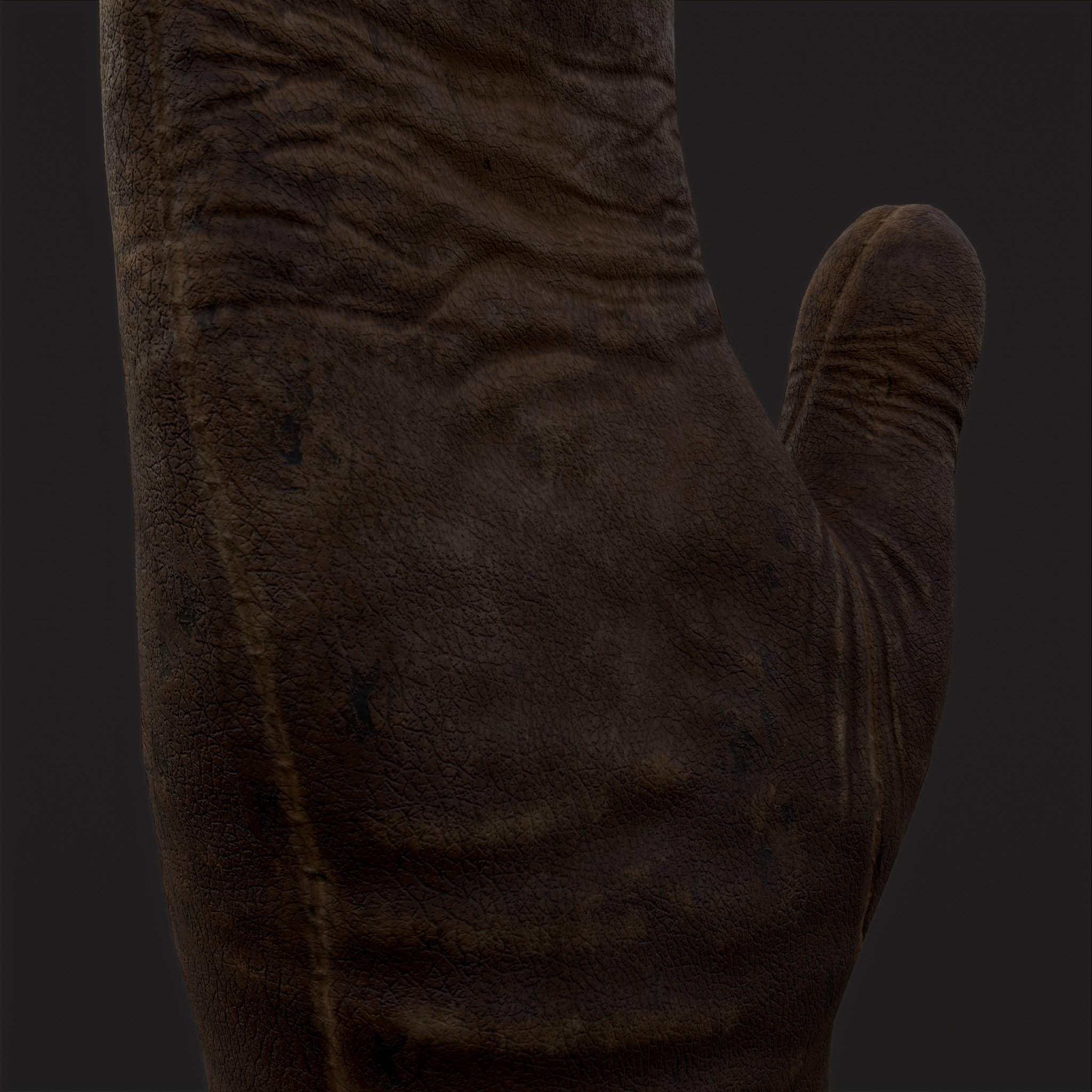 Old Worn Leather Mitten - 3D Model by Get Dead Entertainment