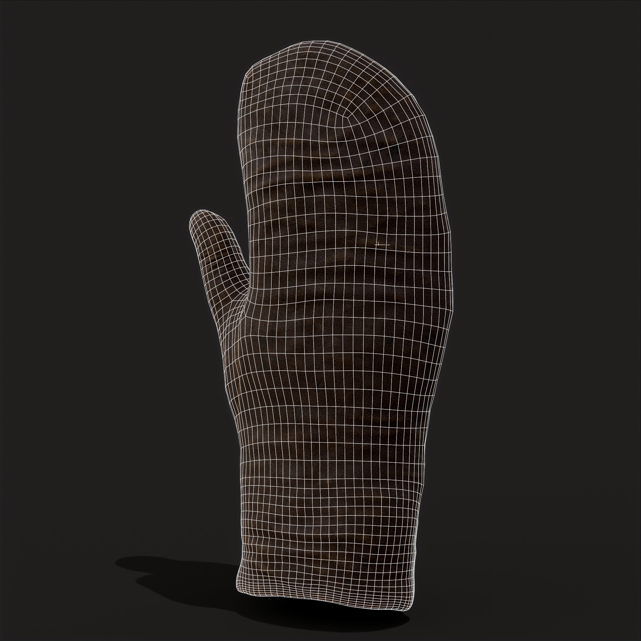 Old Worn Leather Mitten - 3D Model by Get Dead Entertainment