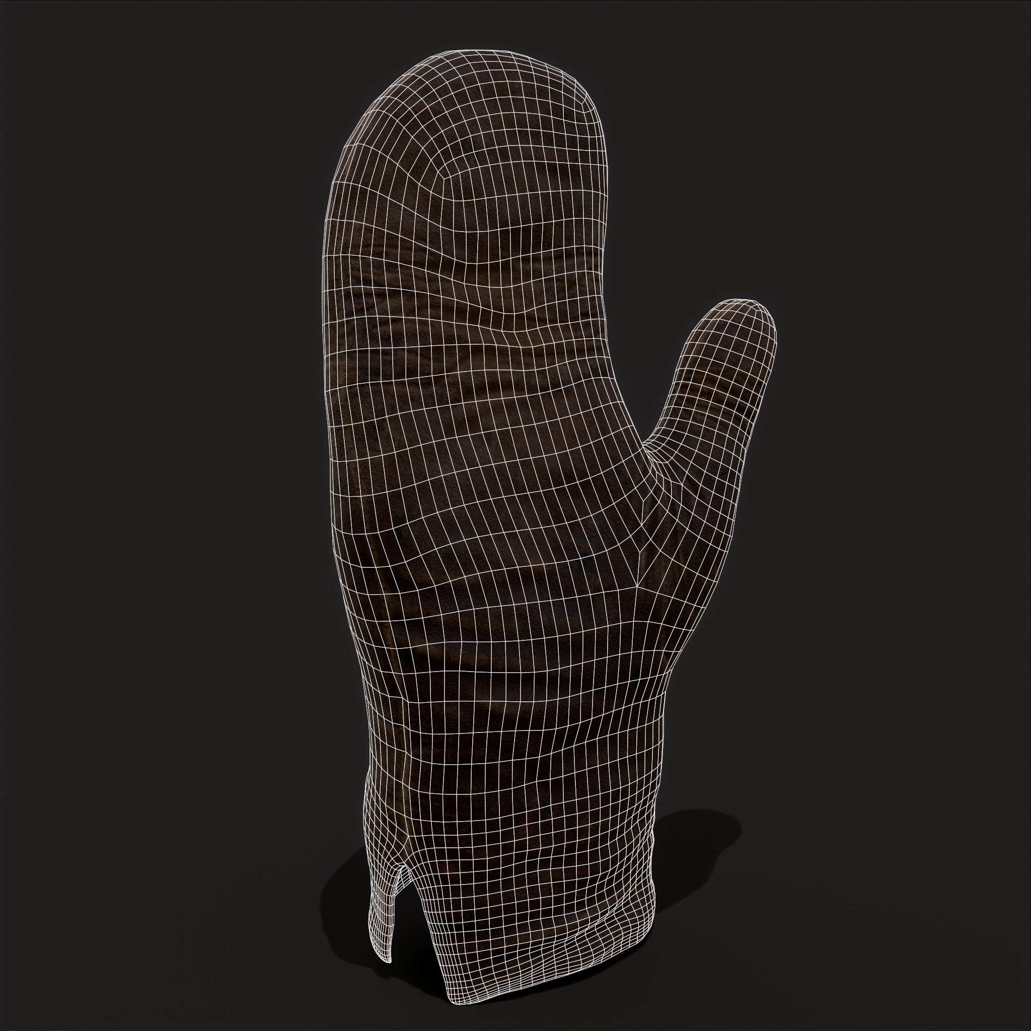 Old Worn Leather Mitten - 3D Model by Get Dead Entertainment