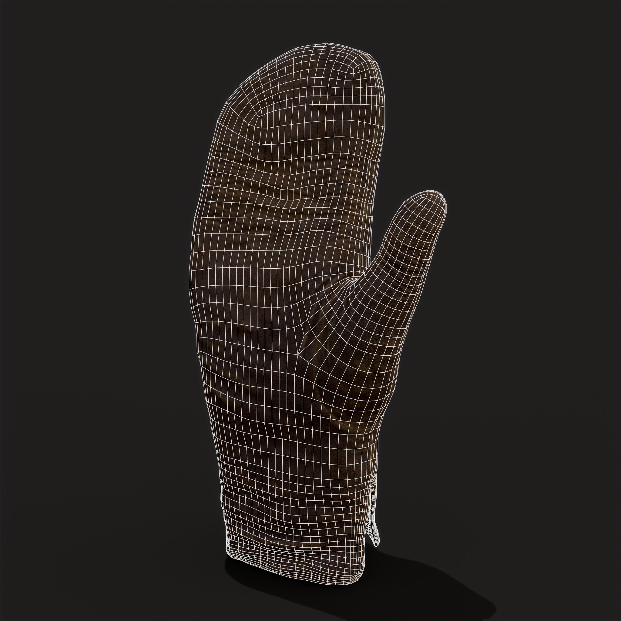 Old Worn Leather Mitten - 3D Model by Get Dead Entertainment