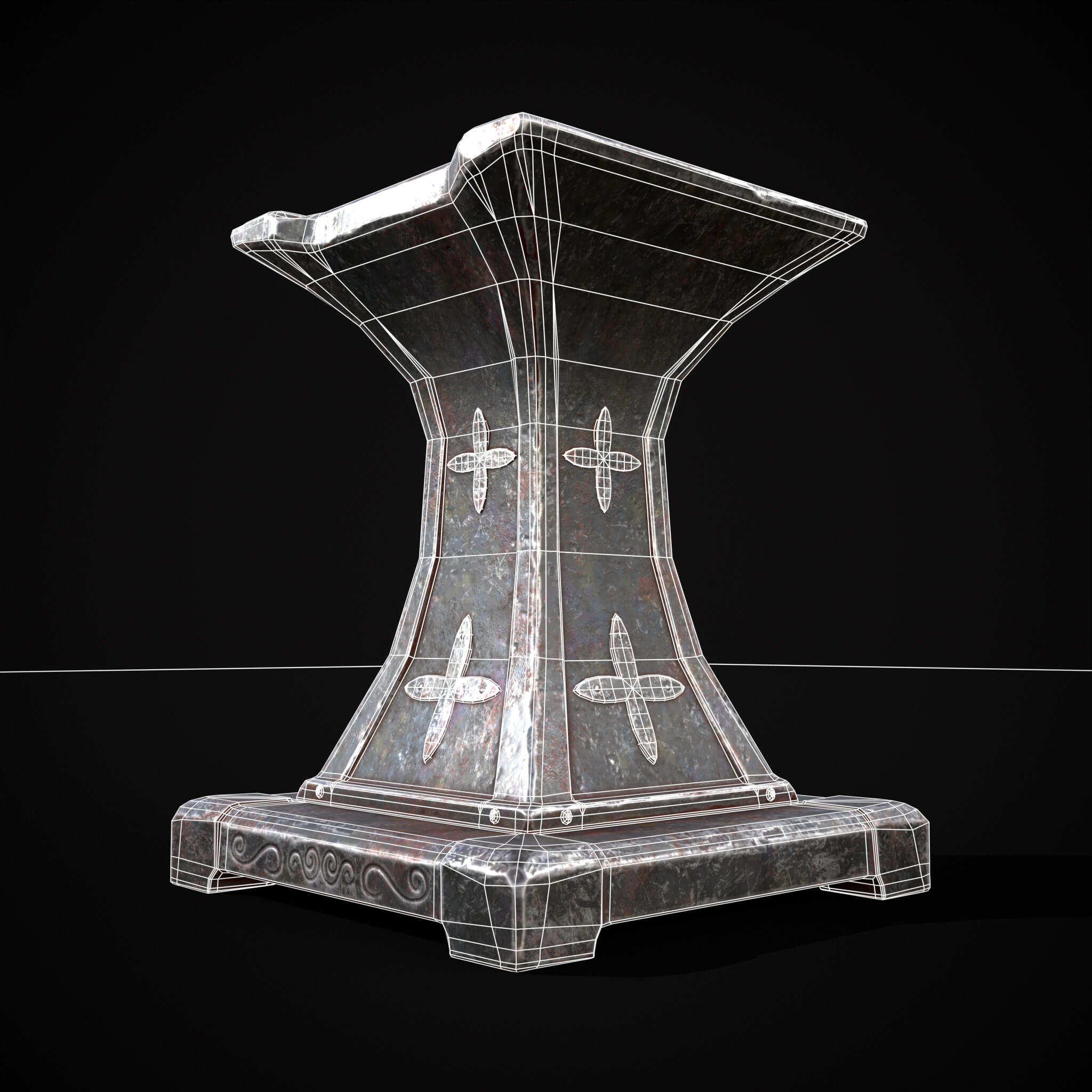 Ornamented Tool Makers Anvil - 3D Model by Get Dead Entertainment