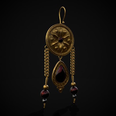 Ornate Gold Ruby Chandelier Earring - 3D Model by Get Dead Entertainment