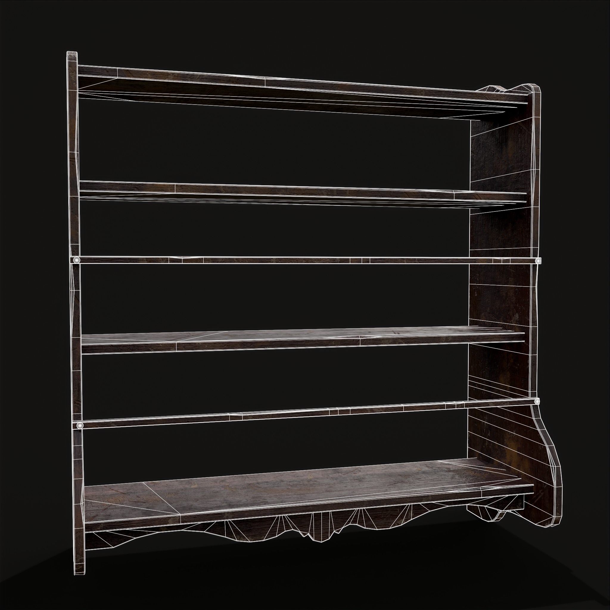 Ornate Old Medieval Wall Mounted Dishes Rack - 3D Model by Get Dead ...