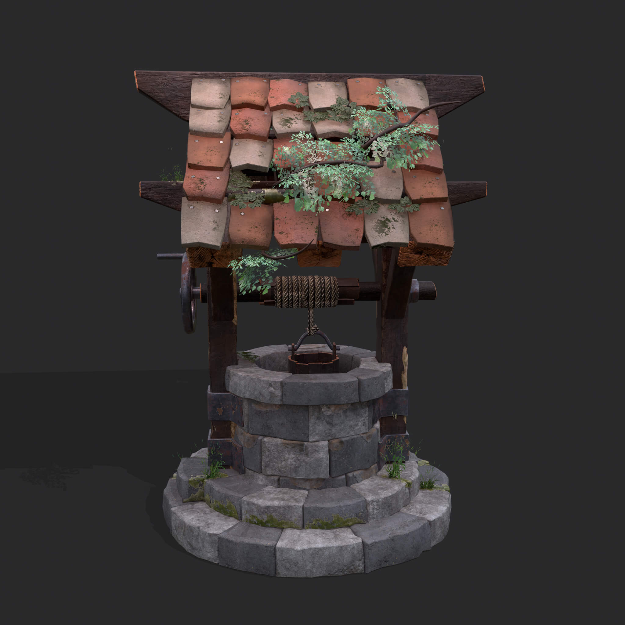 Over Grown Well - 3D Model by Get Dead Entertainment