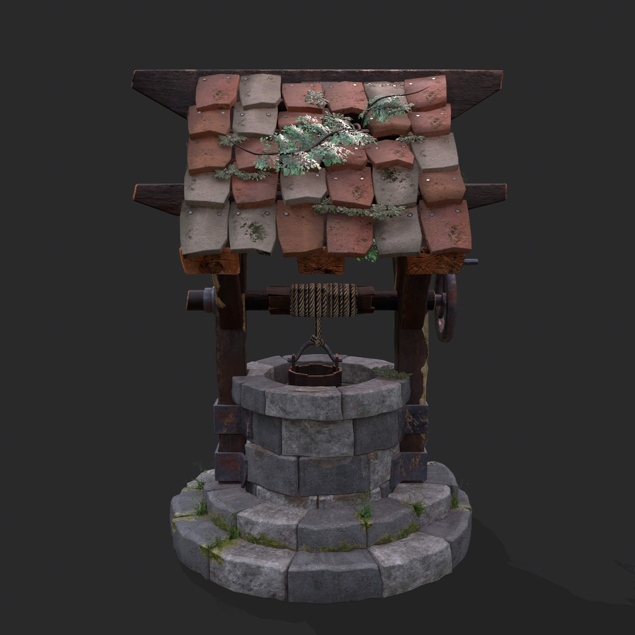 Over Grown Well - 3D Model by Get Dead Entertainment