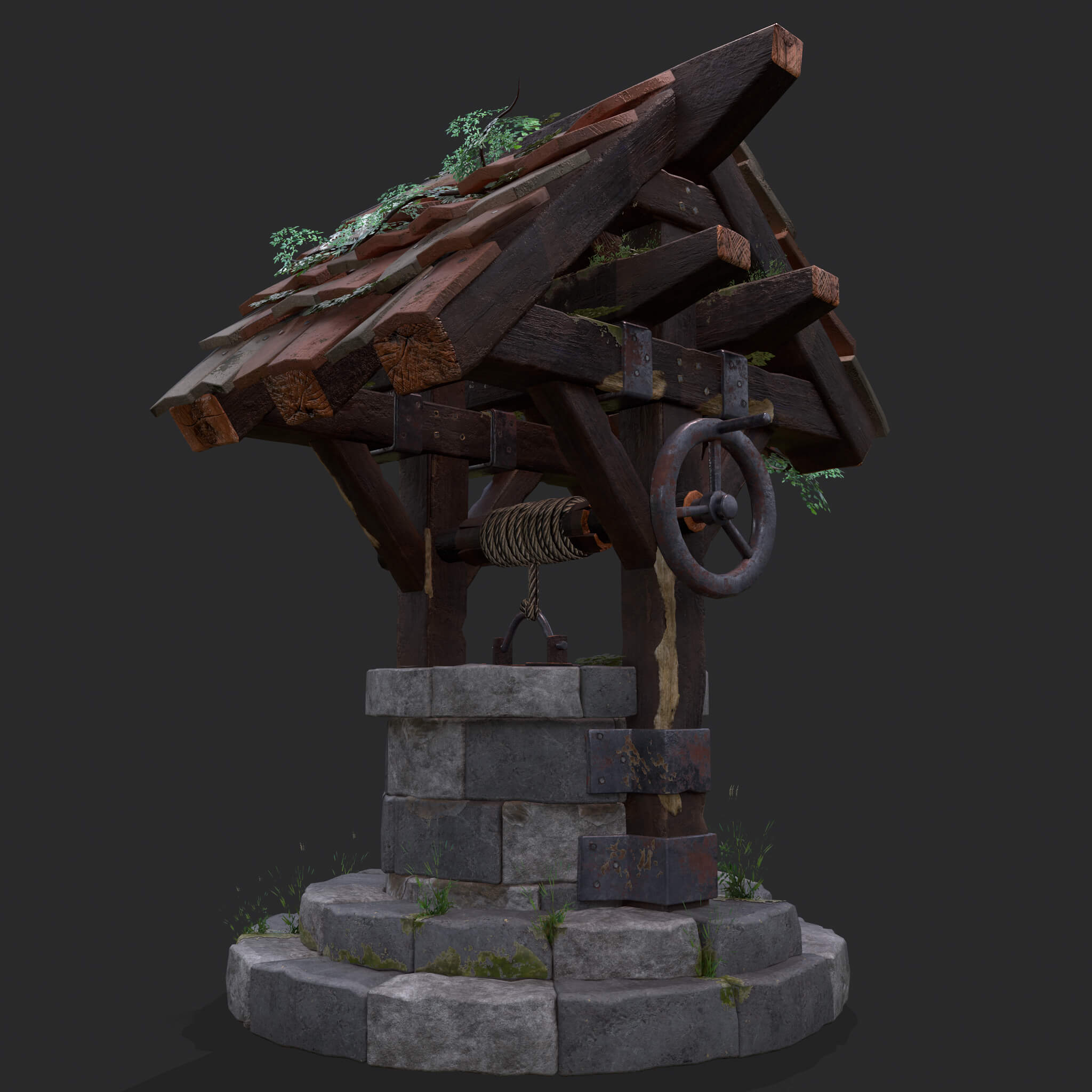 Over Grown Well - 3D Model by Get Dead Entertainment