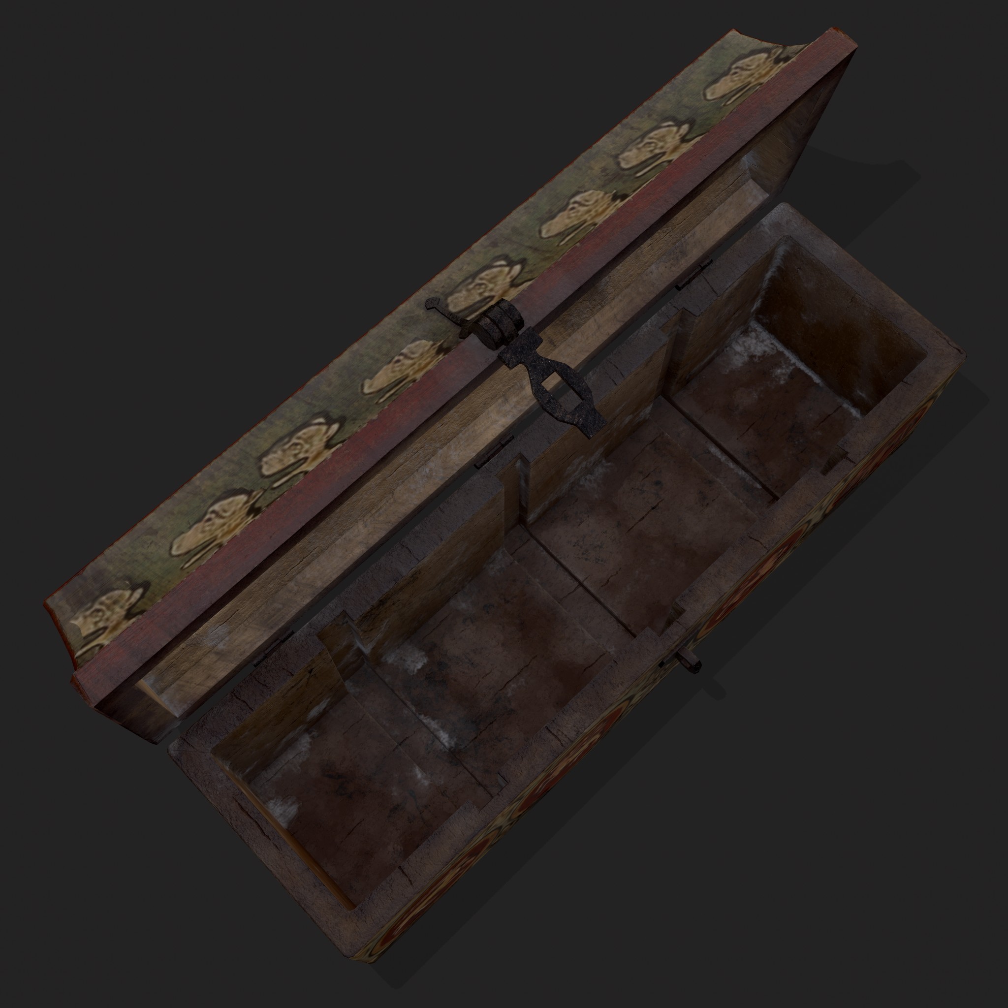 Painted Medieval Long Chest - 3D Model by Get Dead Entertainment
