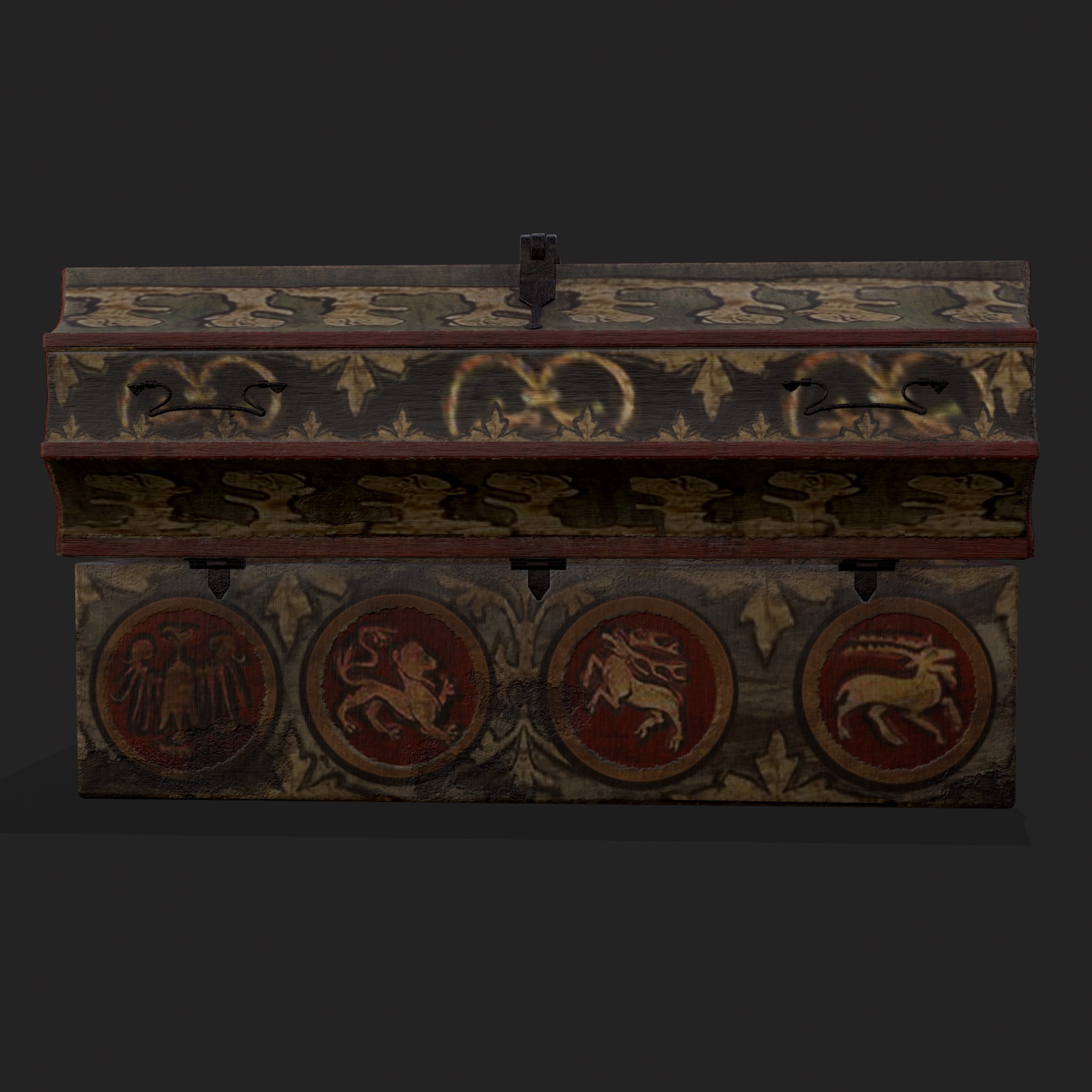 Painted Medieval Long Chest - 3D Model by Get Dead Entertainment