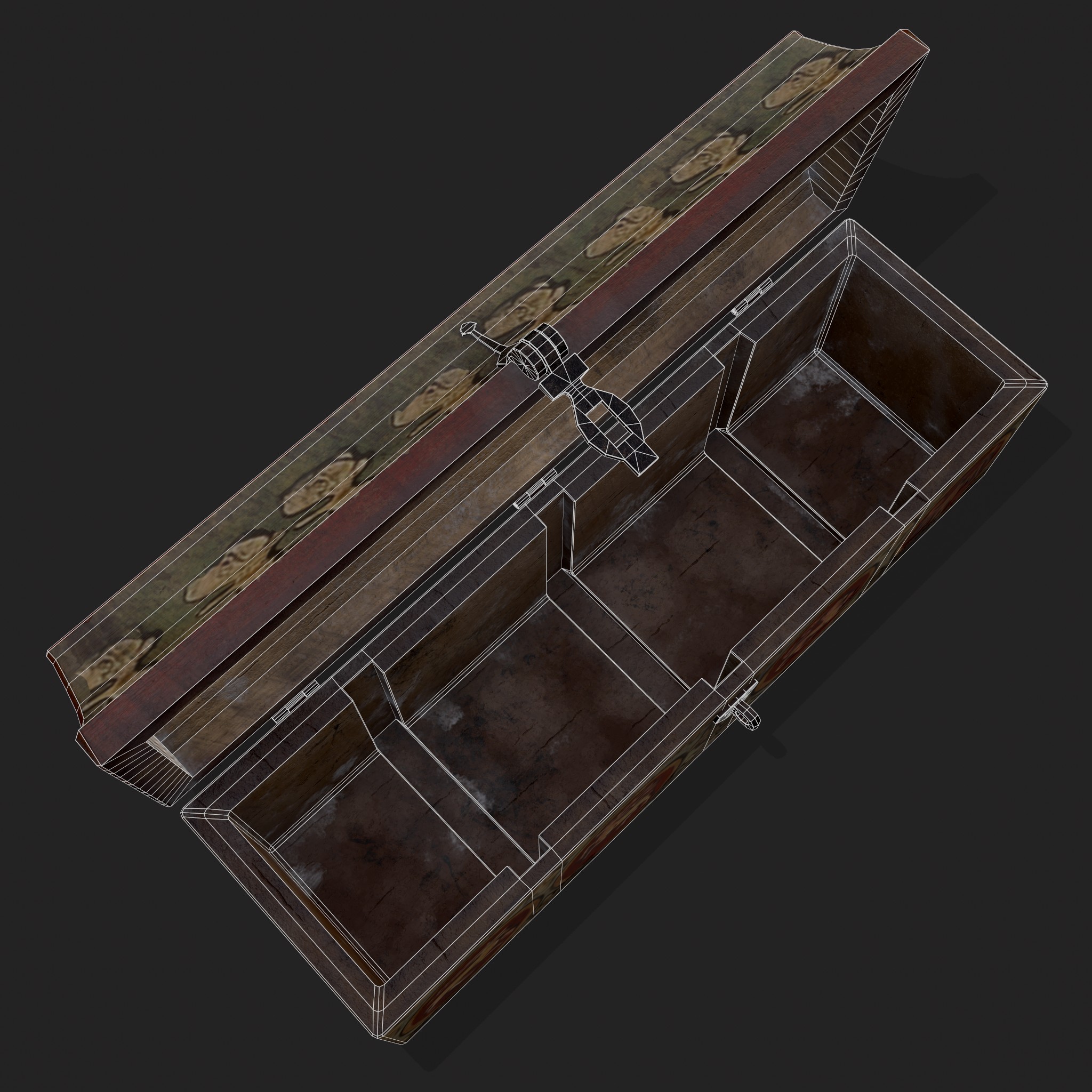 Painted Medieval Long Chest - 3D Model by Get Dead Entertainment