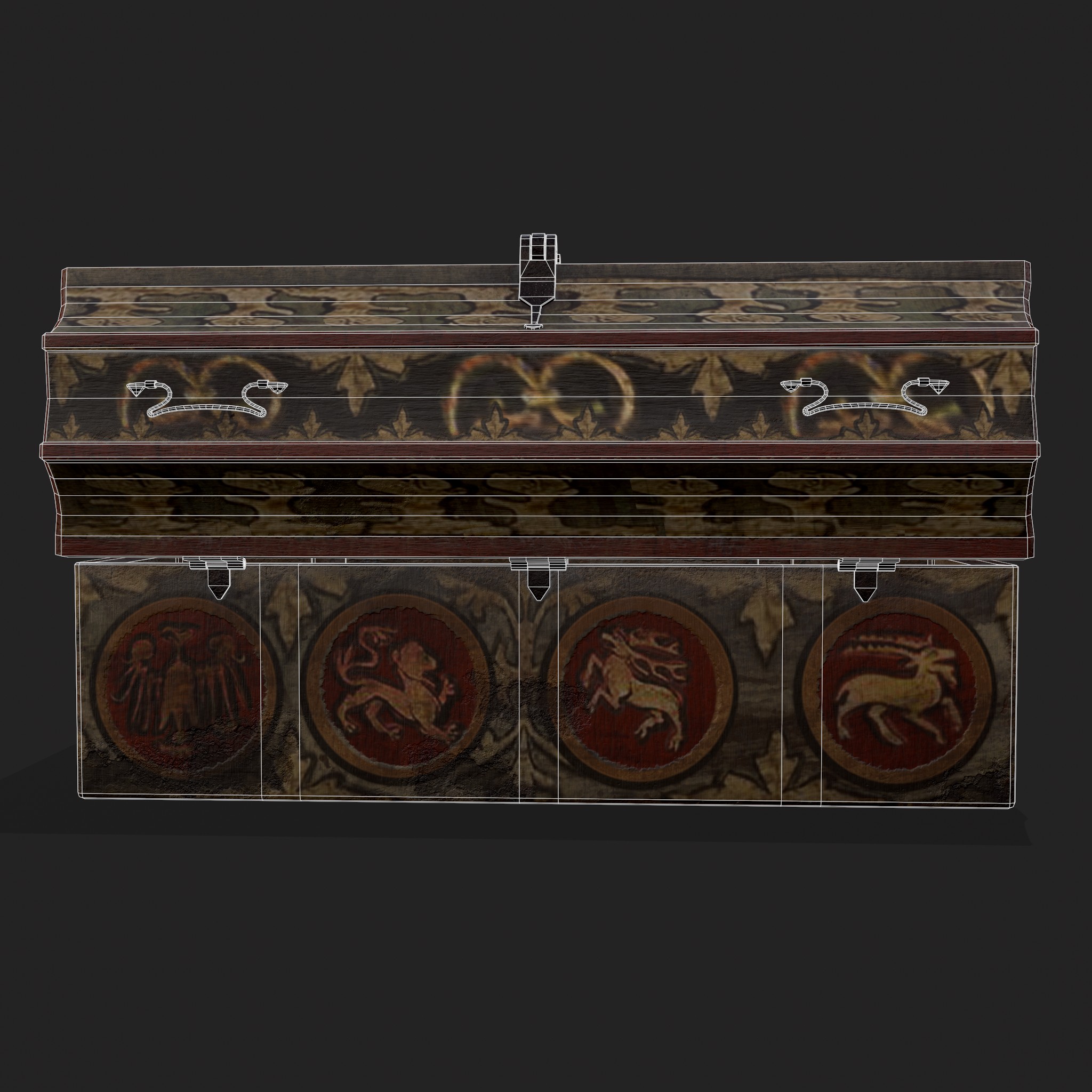 Painted Medieval Long Chest - 3D Model by Get Dead Entertainment
