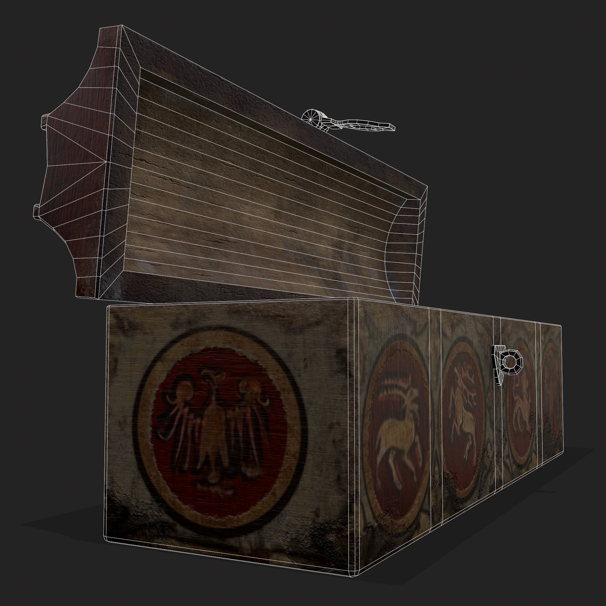 Painted Medieval Long Chest - 3D Model by Get Dead Entertainment