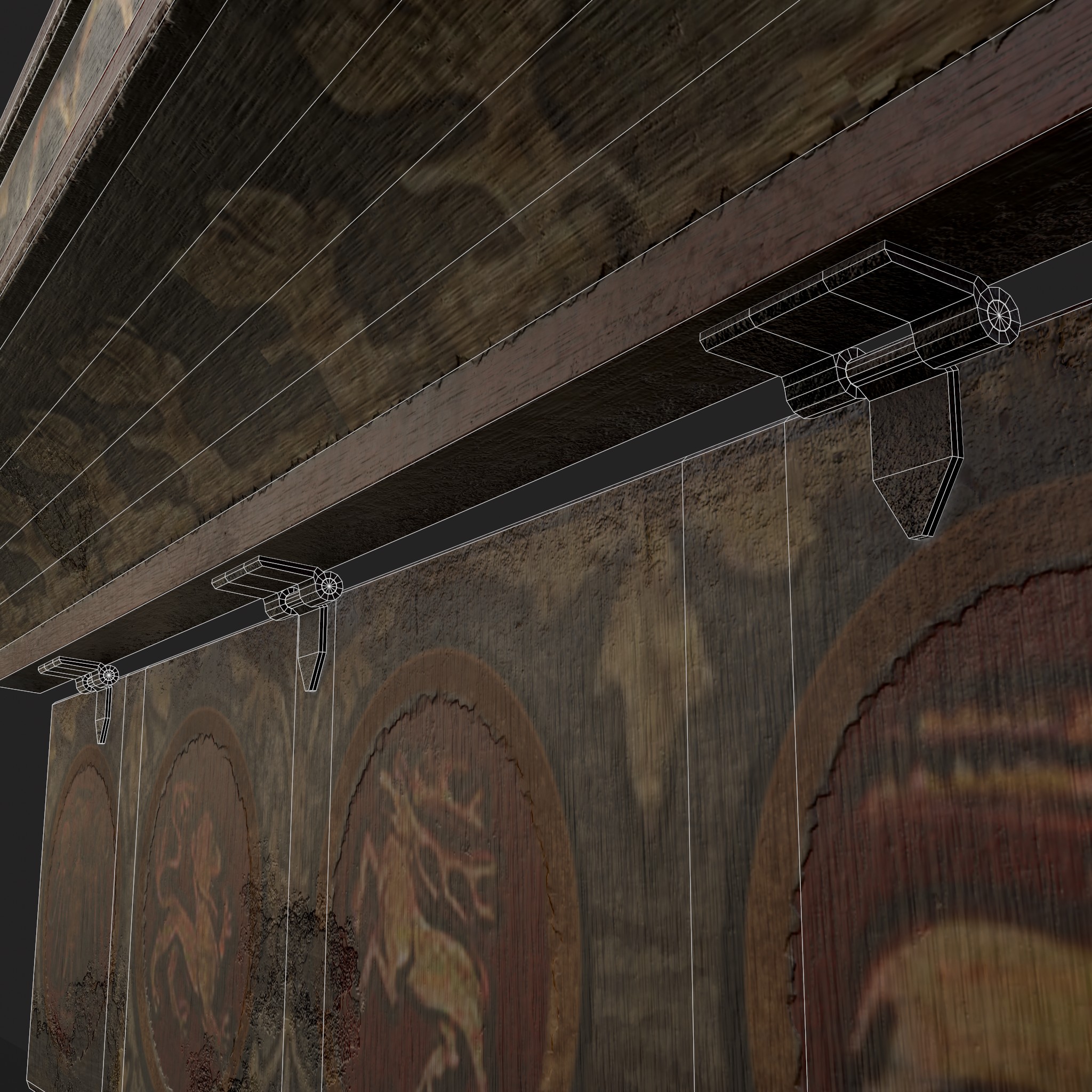 Painted Medieval Long Chest - 3D Model by Get Dead Entertainment