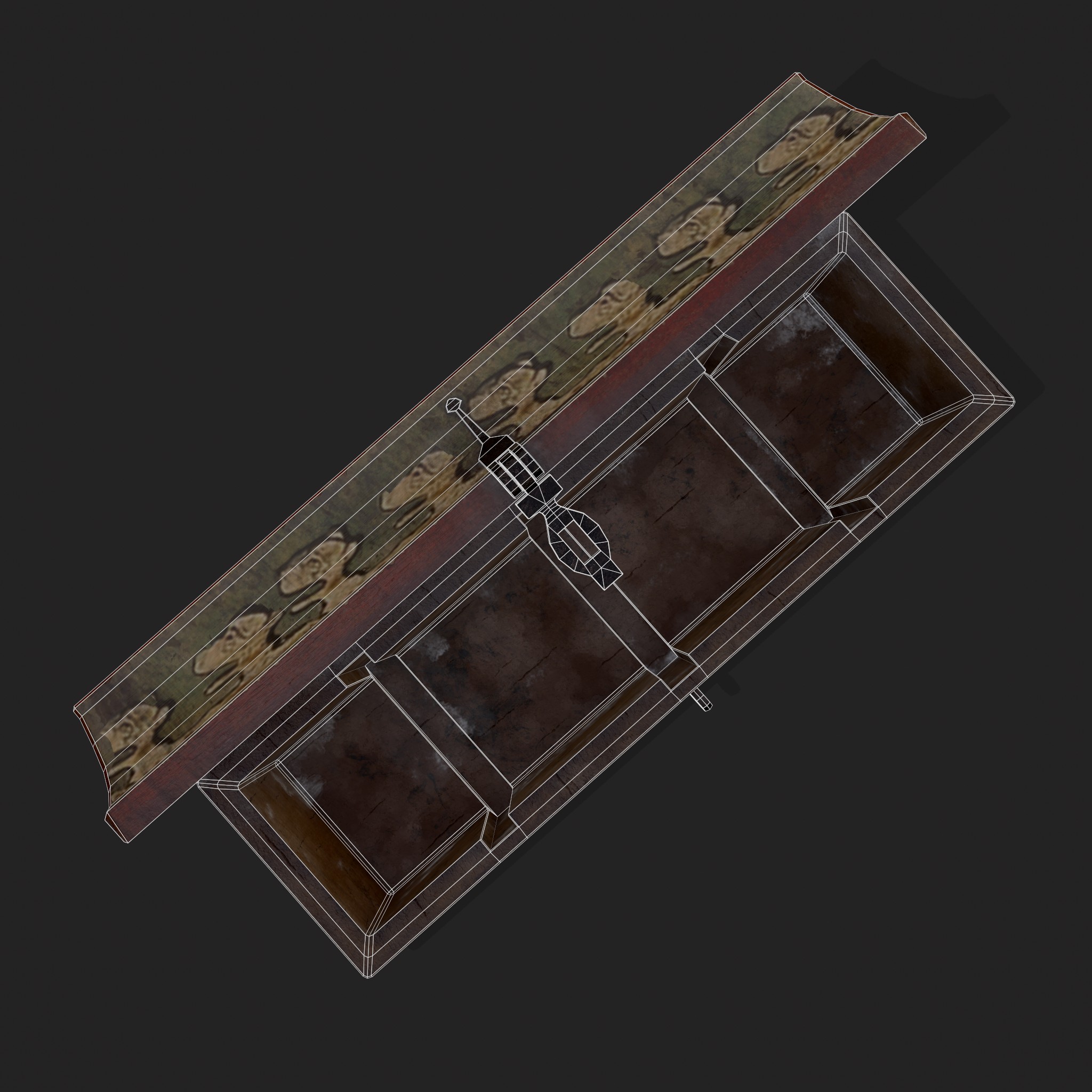 Painted Medieval Long Chest - 3D Model by Get Dead Entertainment