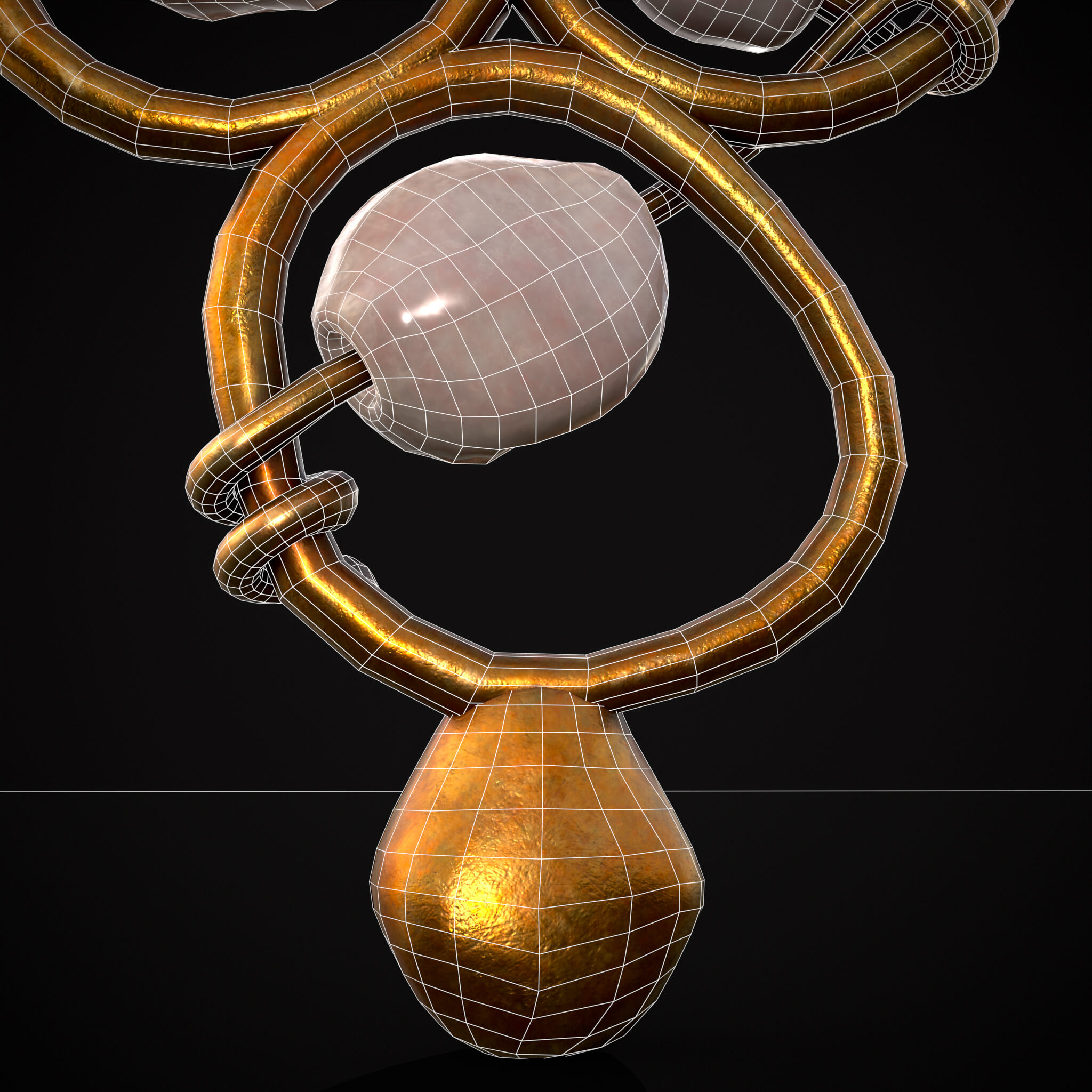 Pearl Loop Drop Earrings - 3D Model by Get Dead Entertainment