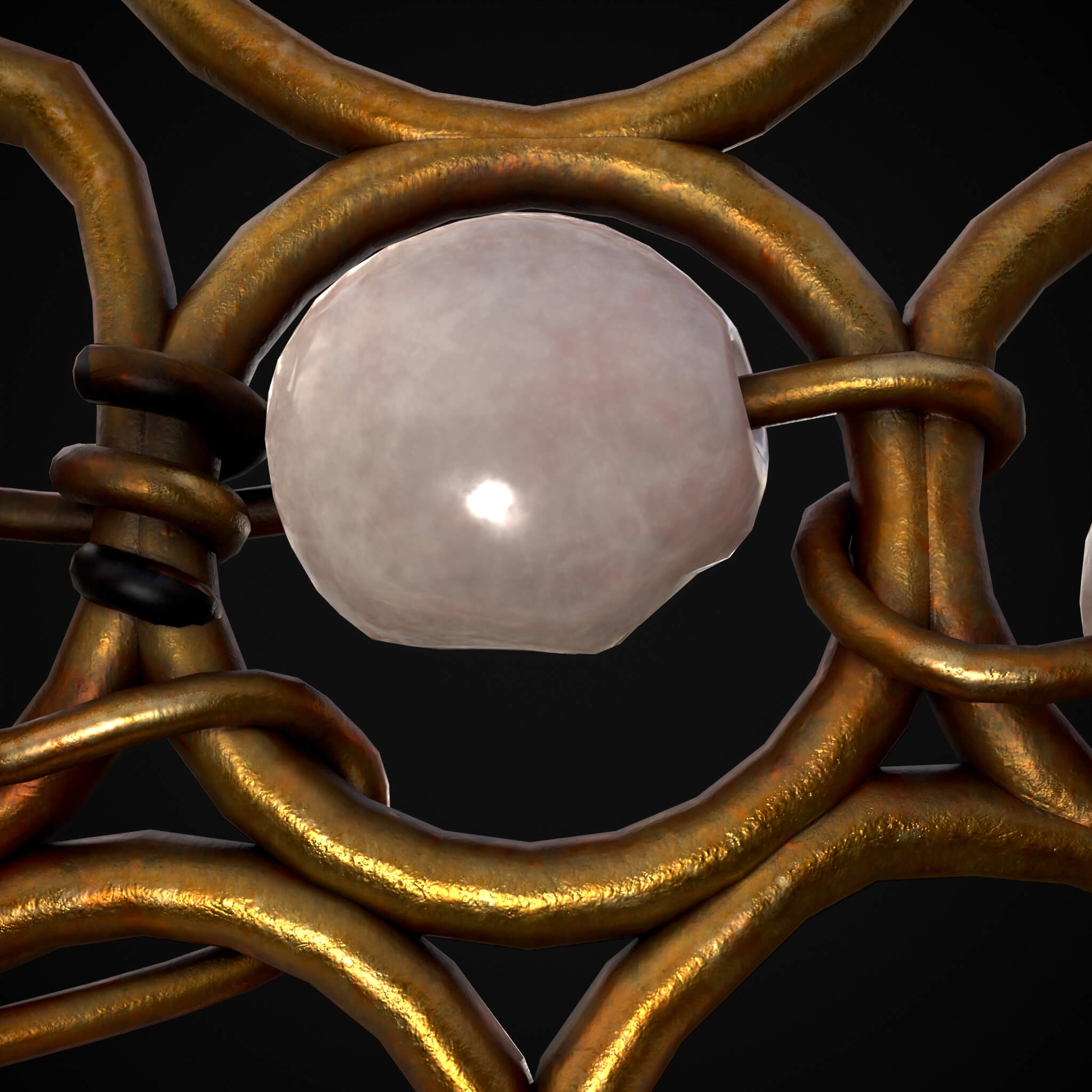 Pearl Loop Drop Earrings - 3D Model by Get Dead Entertainment