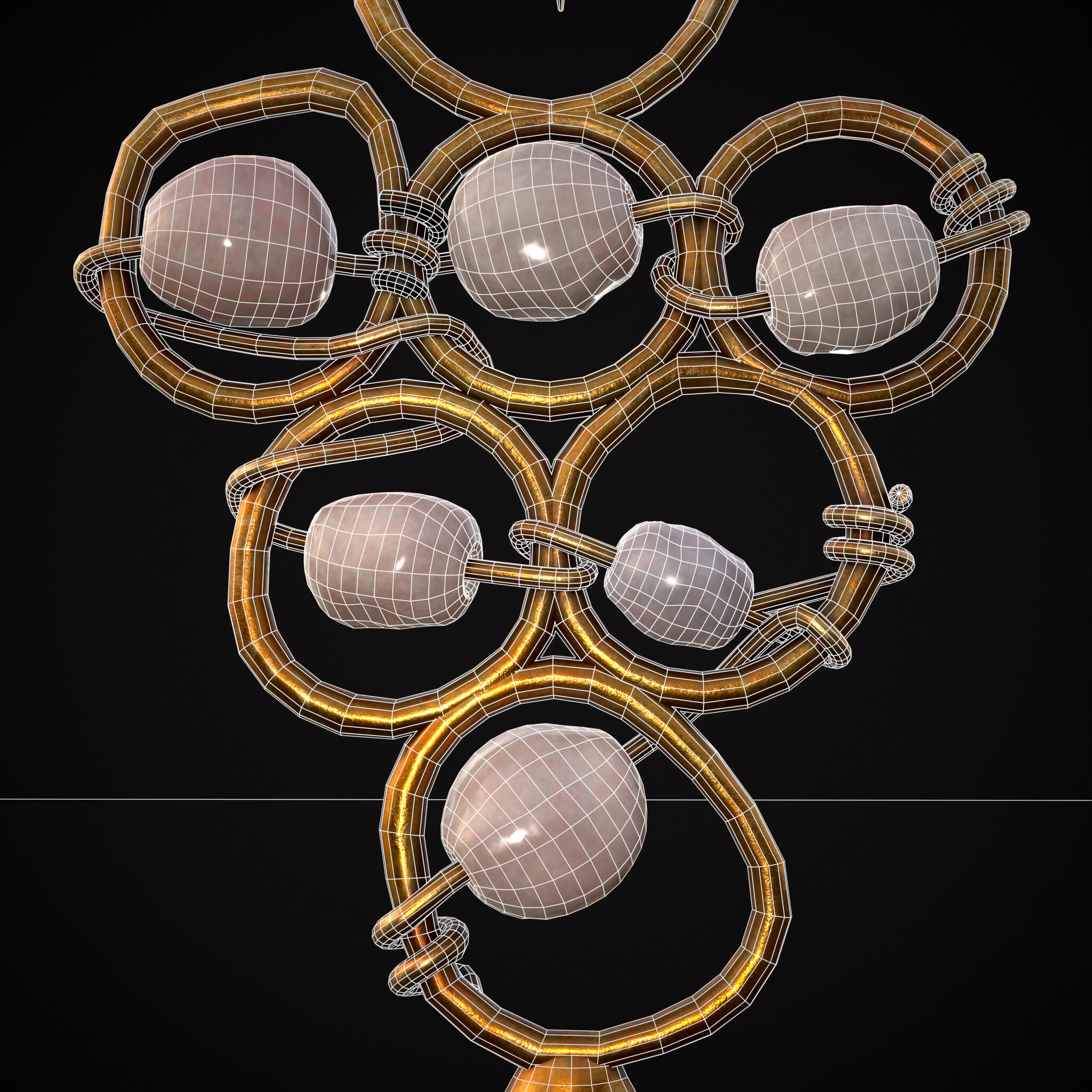 Pearl Loop Drop Earrings - 3D Model by Get Dead Entertainment