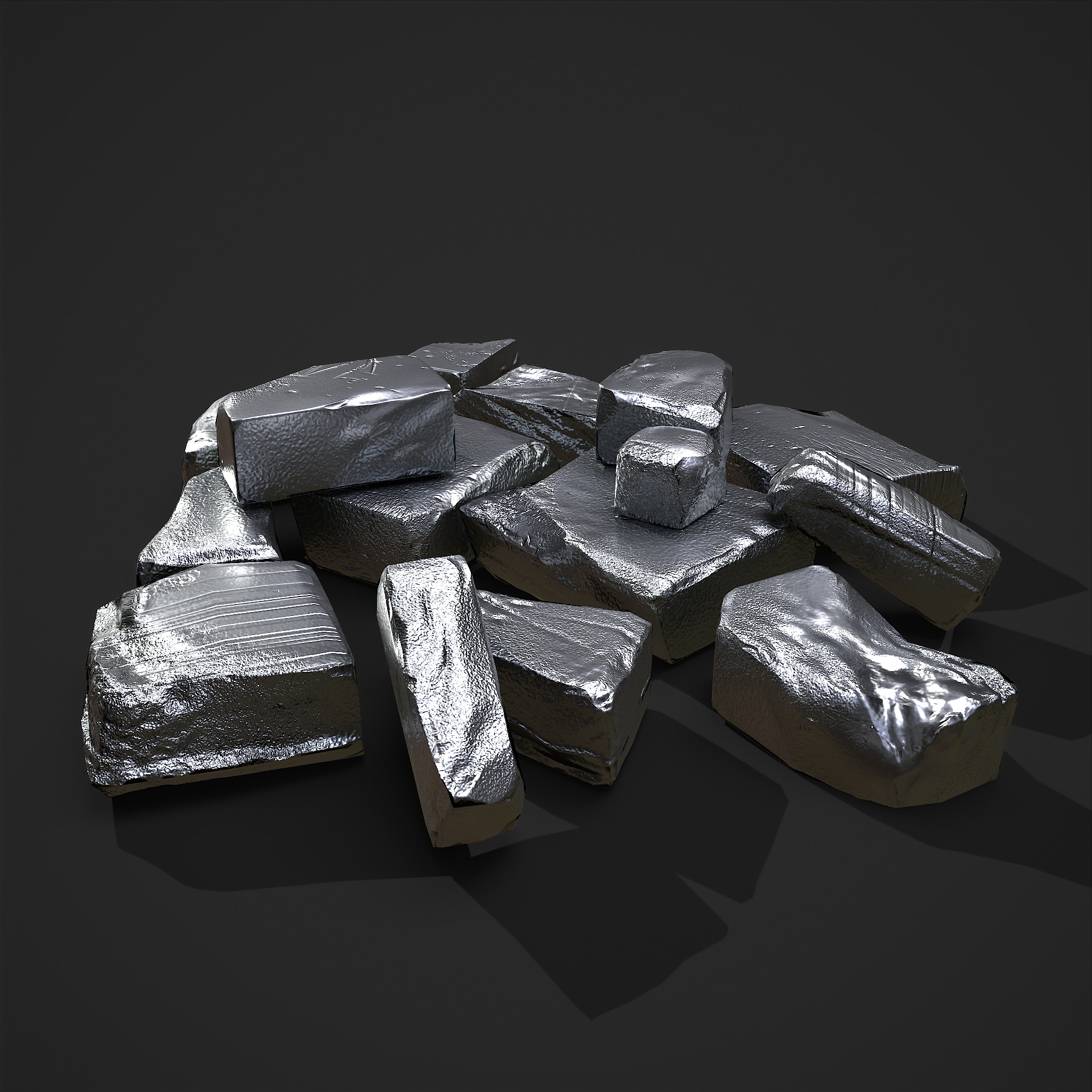 Pewter Chunks - 3D Model by Get Dead Entertainment