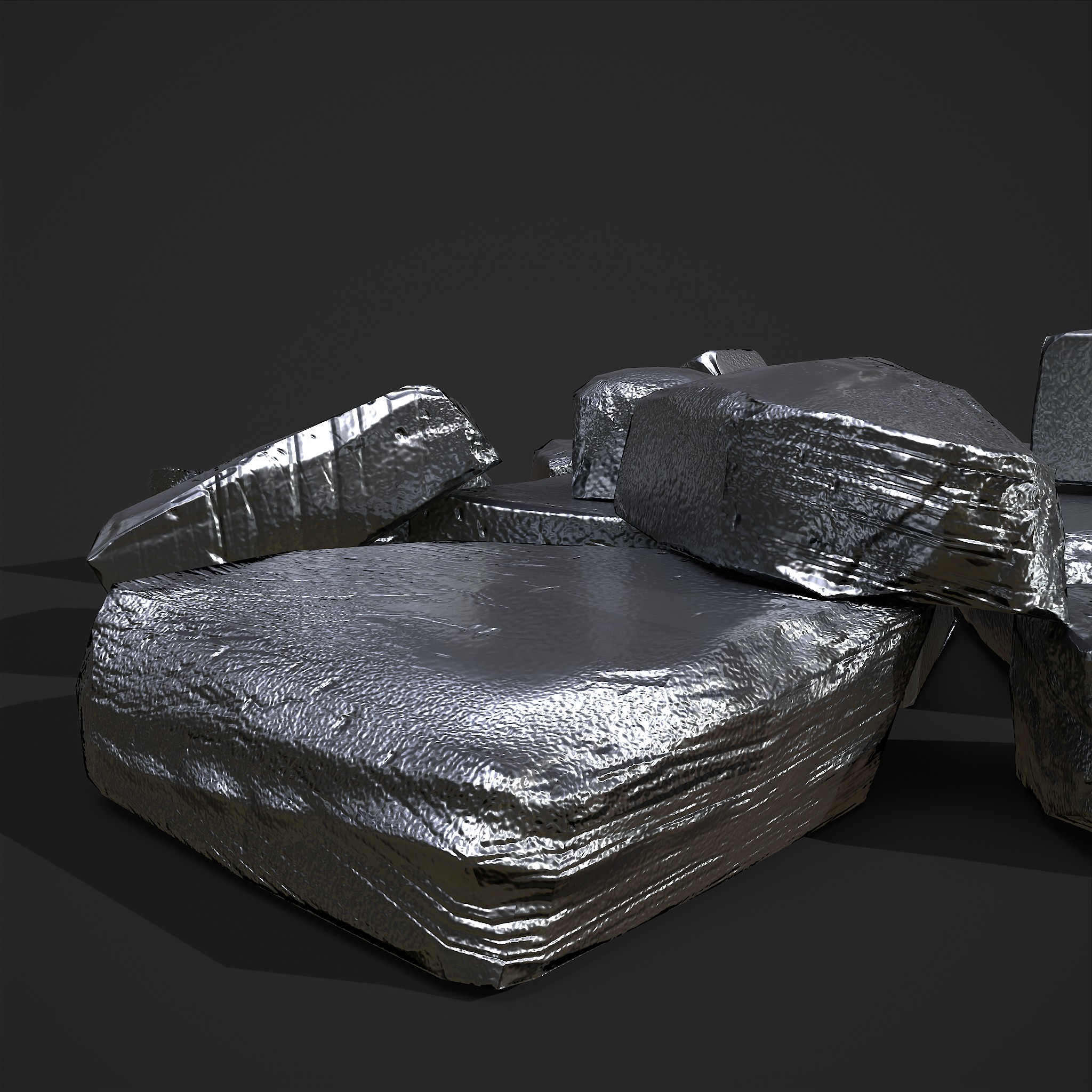 Pewter Chunks - 3D Model by Get Dead Entertainment