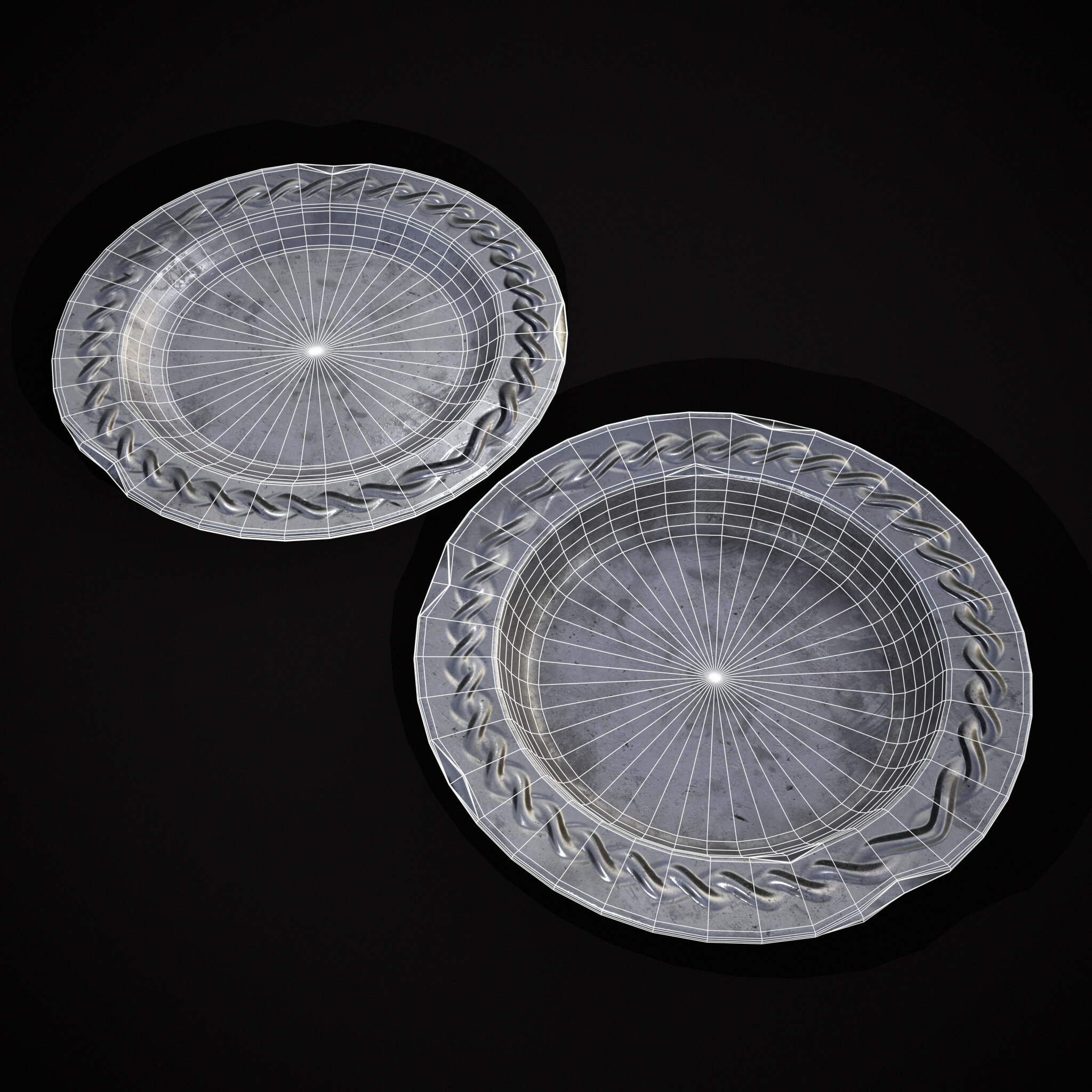 Pewter Ornamented Plates - 3D Model by Get Dead Entertainment