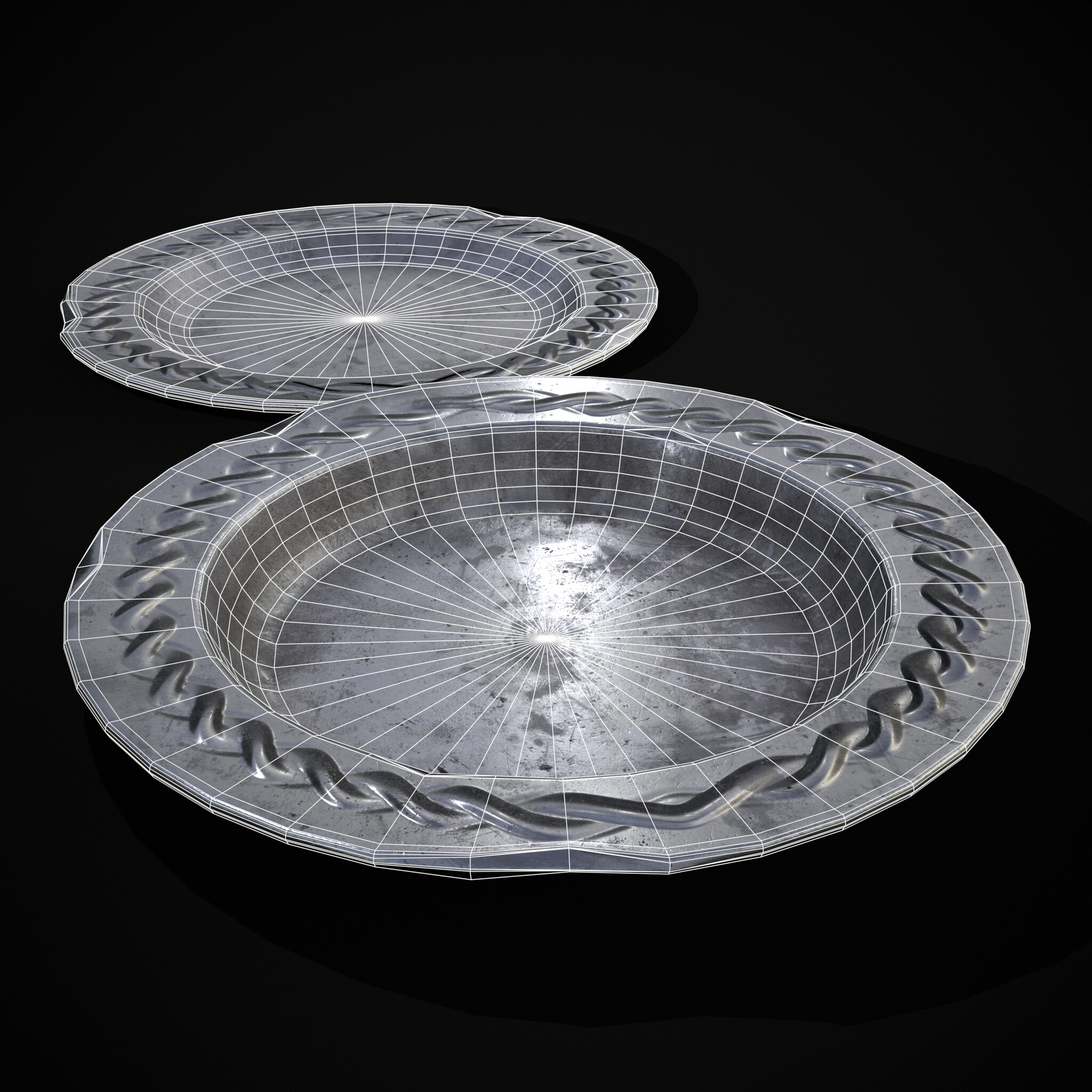 Pewter Ornamented Plates - 3D Model by Get Dead Entertainment