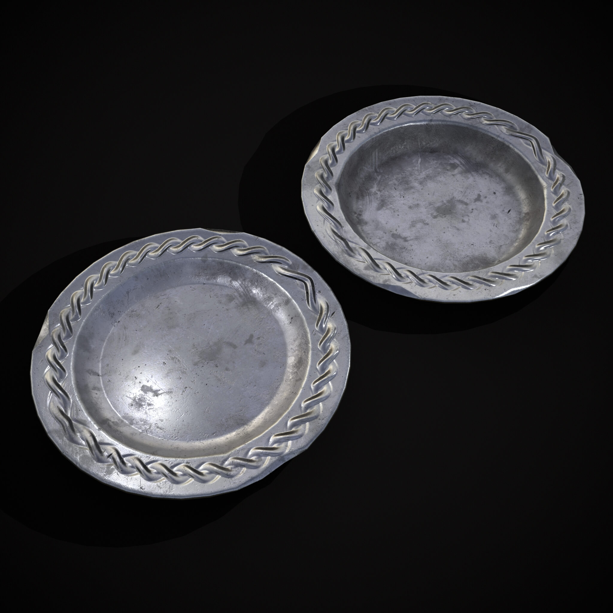 Pewter Ornamented Plates - 3D Model by Get Dead Entertainment
