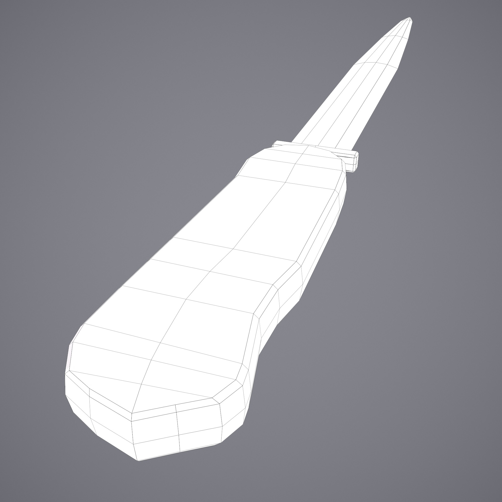 Pointed Knife and Hilt 1 - 3D Model by Get Dead Entertainment