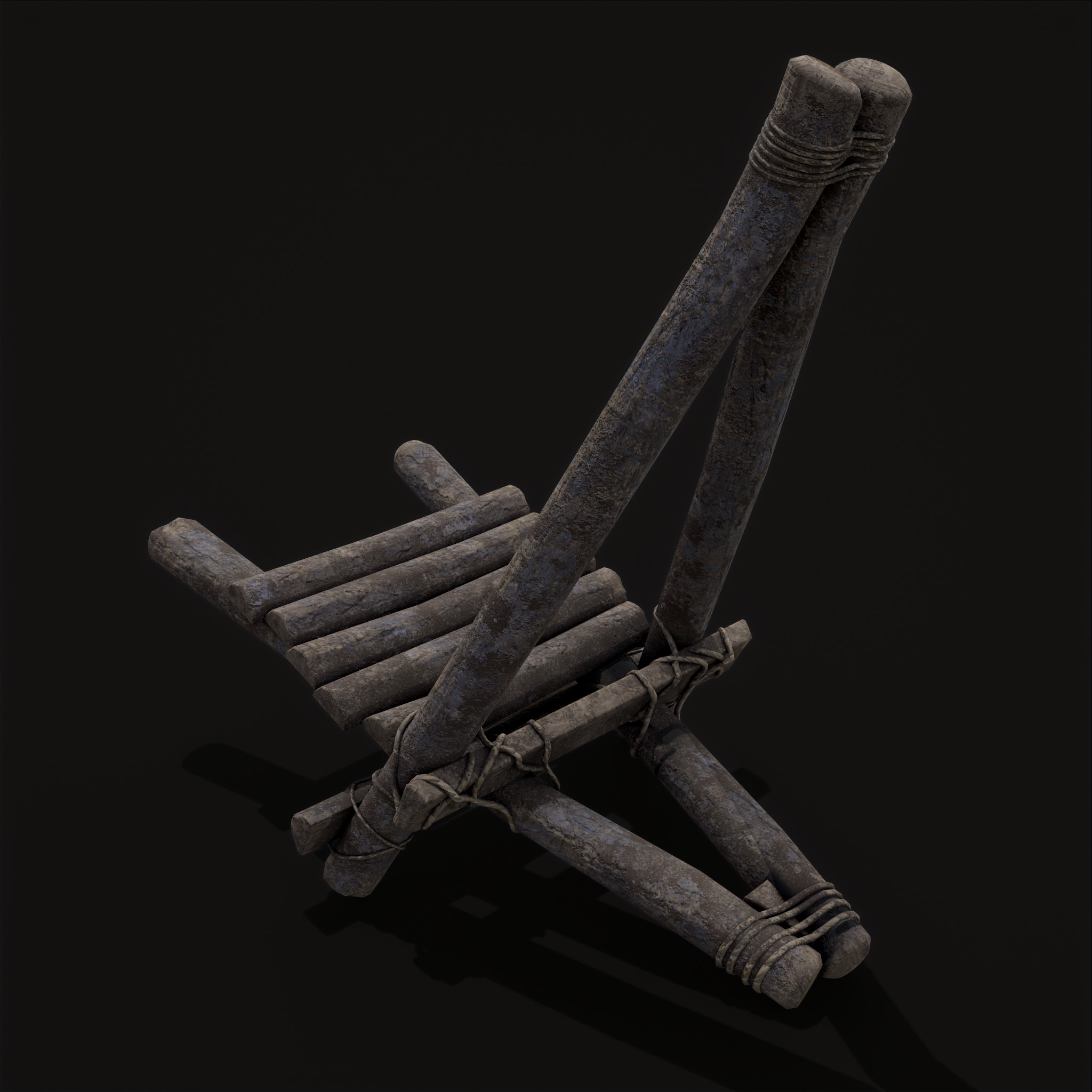 Primitive Lean Too Log Chair - 3D Model by Get Dead Entertainment