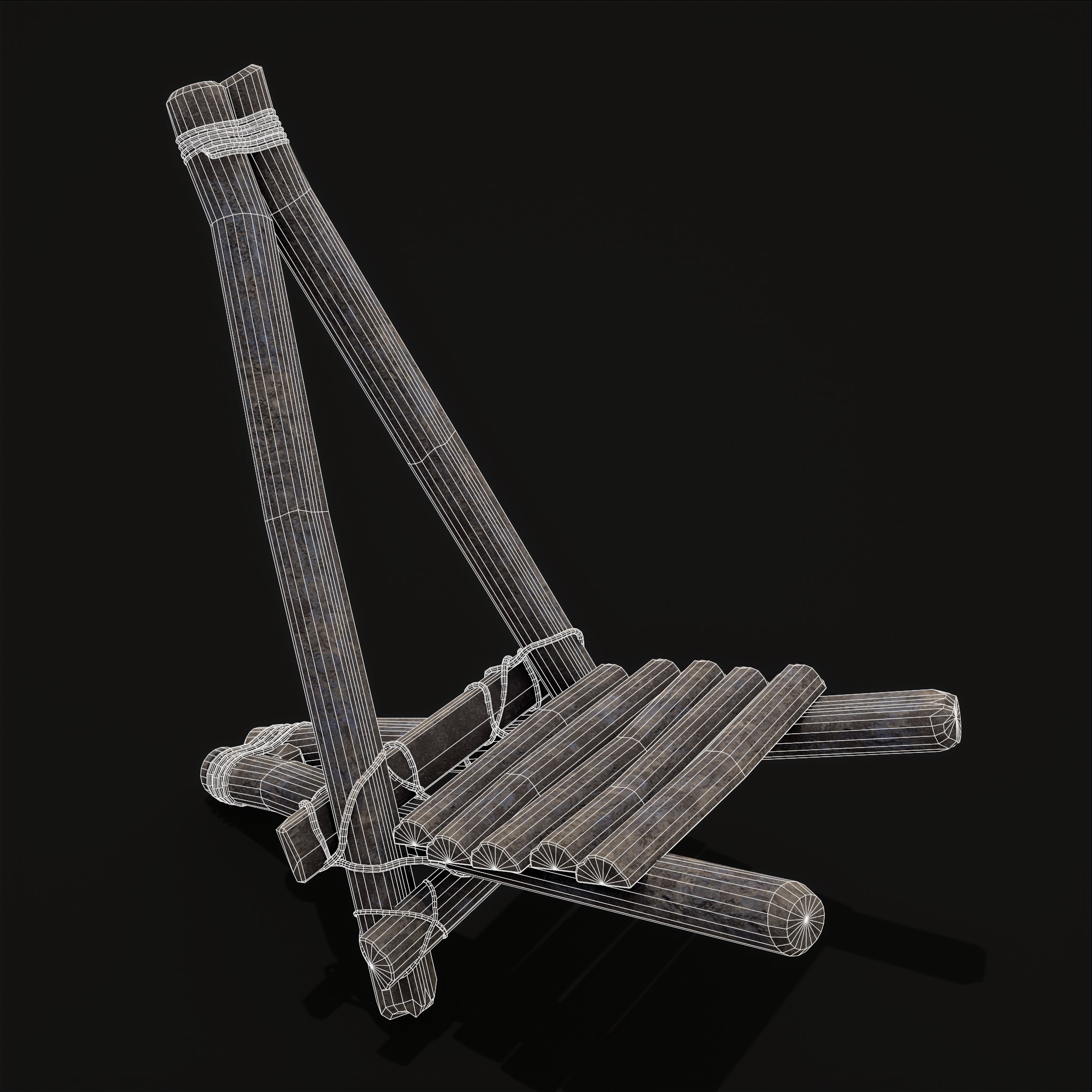Primitive Lean Too Log Chair - 3D Model by Get Dead Entertainment