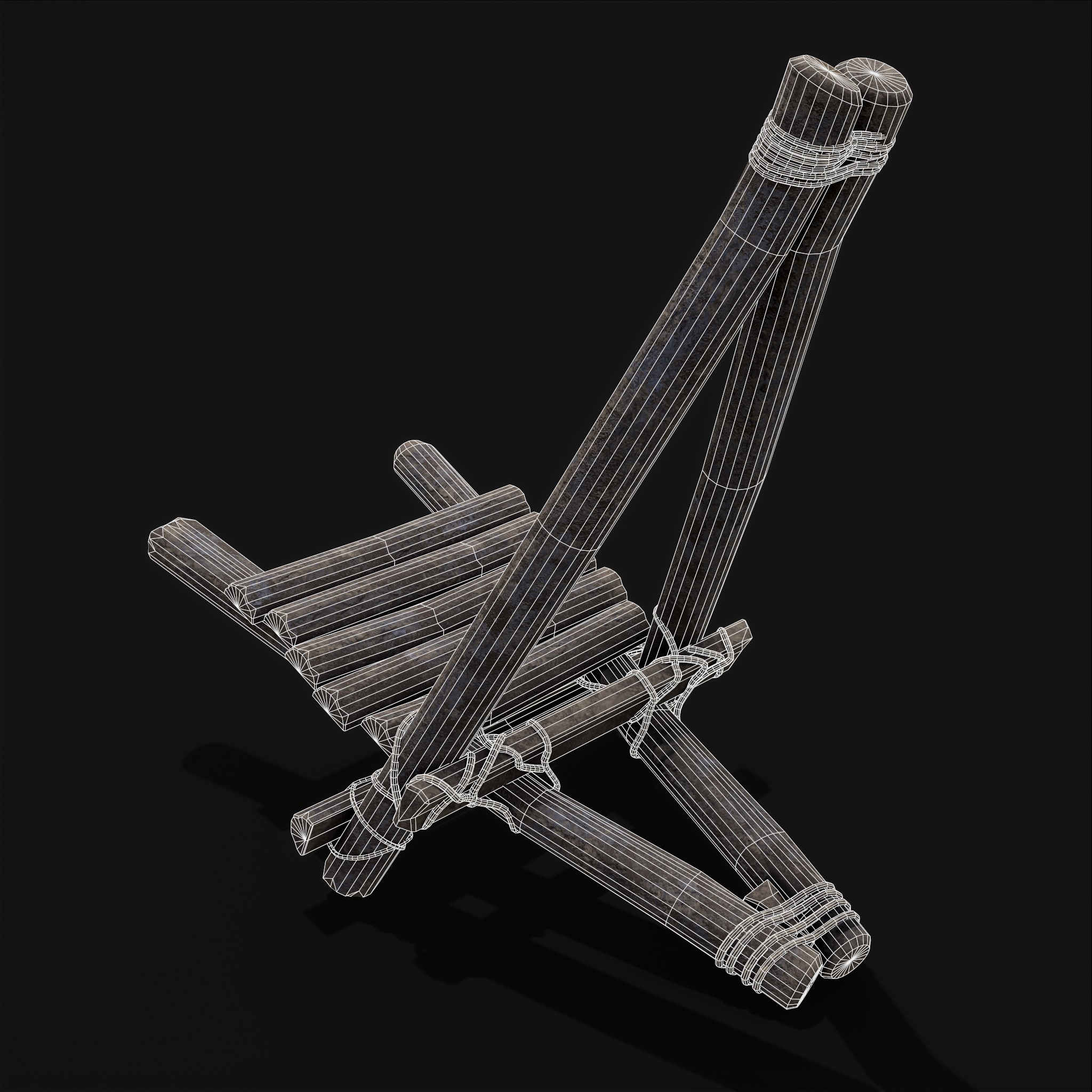 Primitive Lean Too Log Chair - 3D Model by Get Dead Entertainment