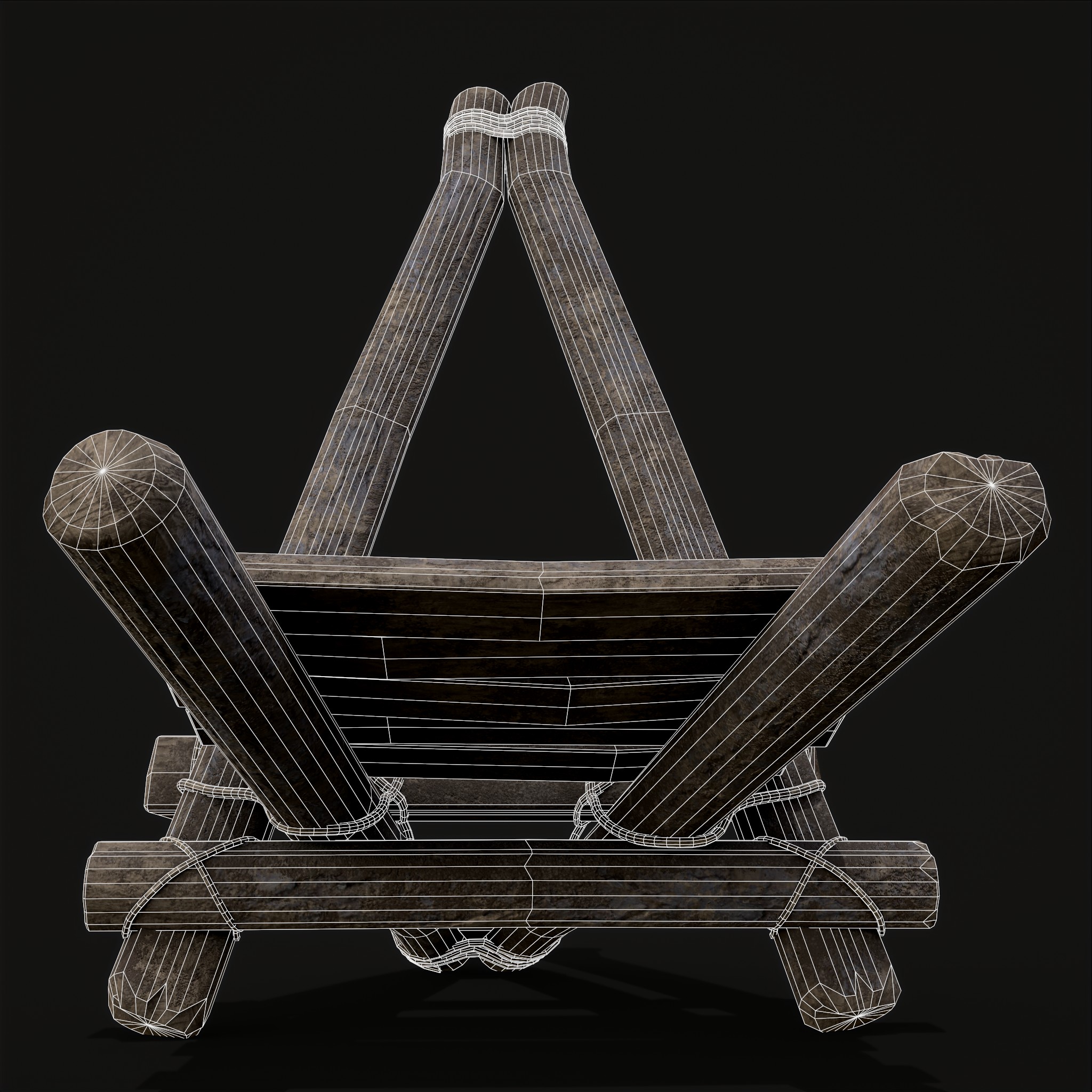Primitive Lean Too Log Chair - 3D Model by Get Dead Entertainment