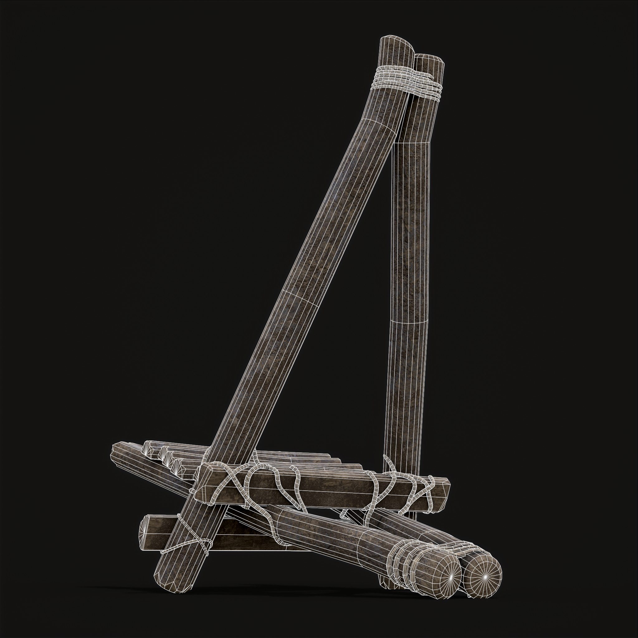 Primitive Lean Too Log Chair - 3D Model by Get Dead Entertainment
