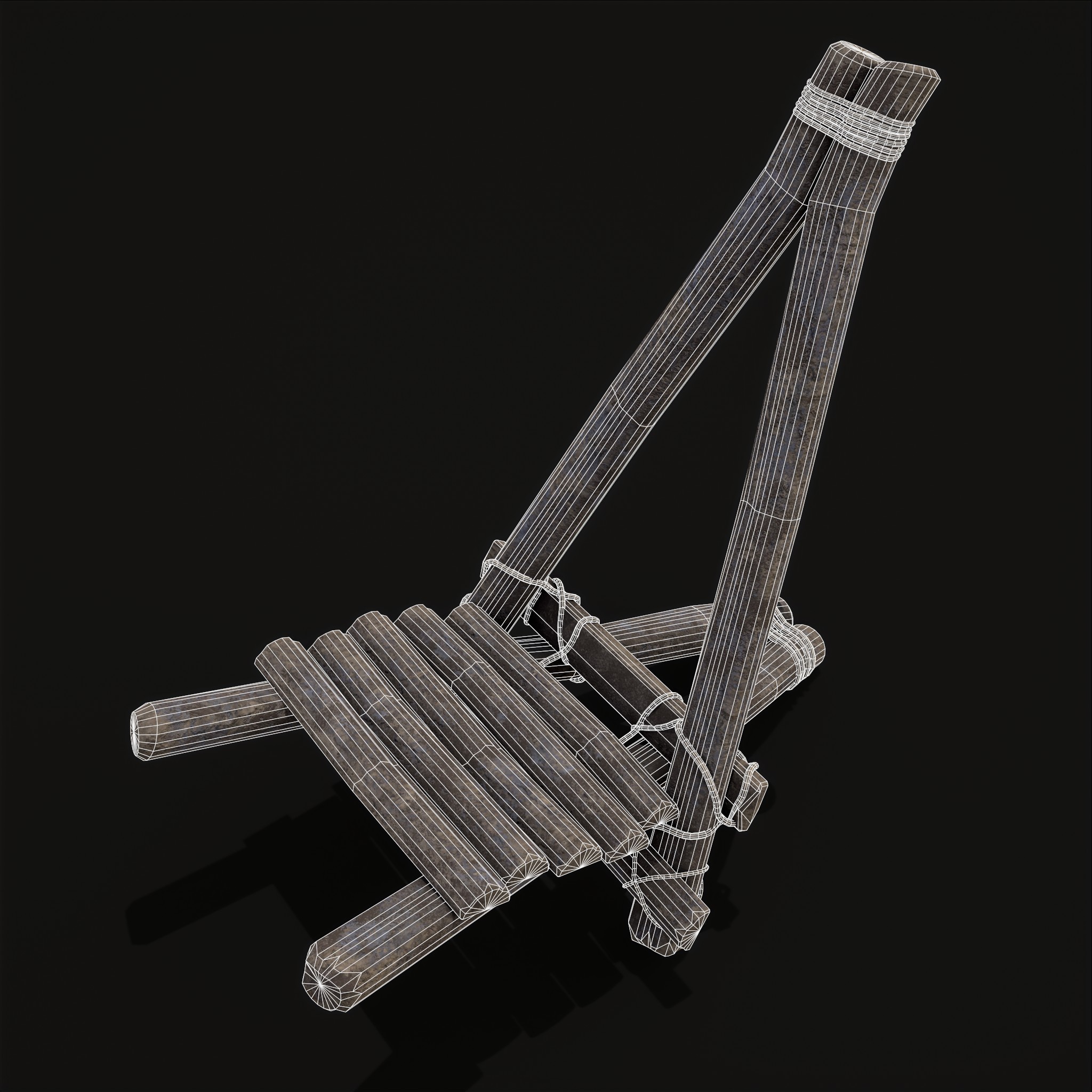Primitive Lean Too Log Chair - 3D Model by Get Dead Entertainment