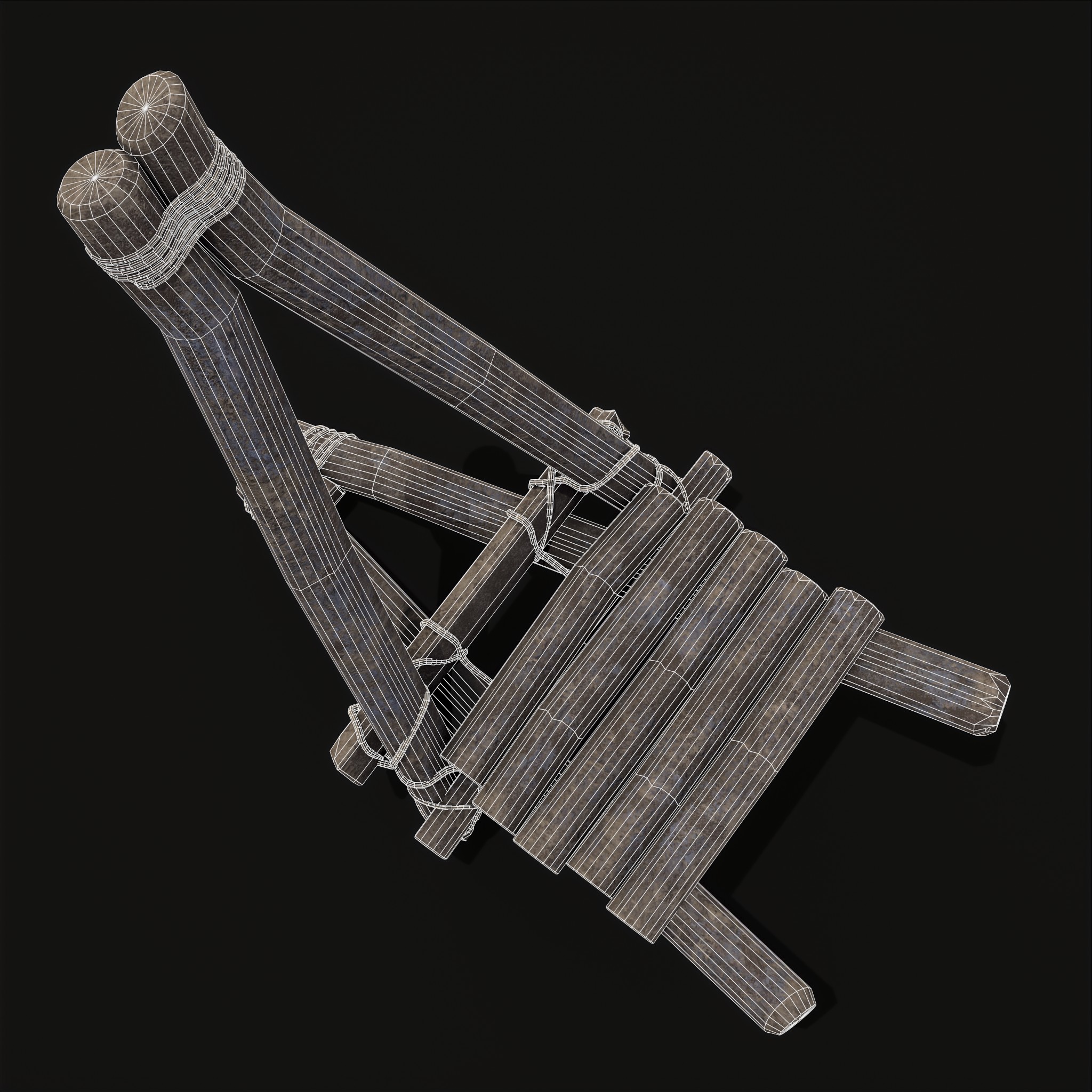 Primitive Lean Too Log Chair - 3D Model by Get Dead Entertainment