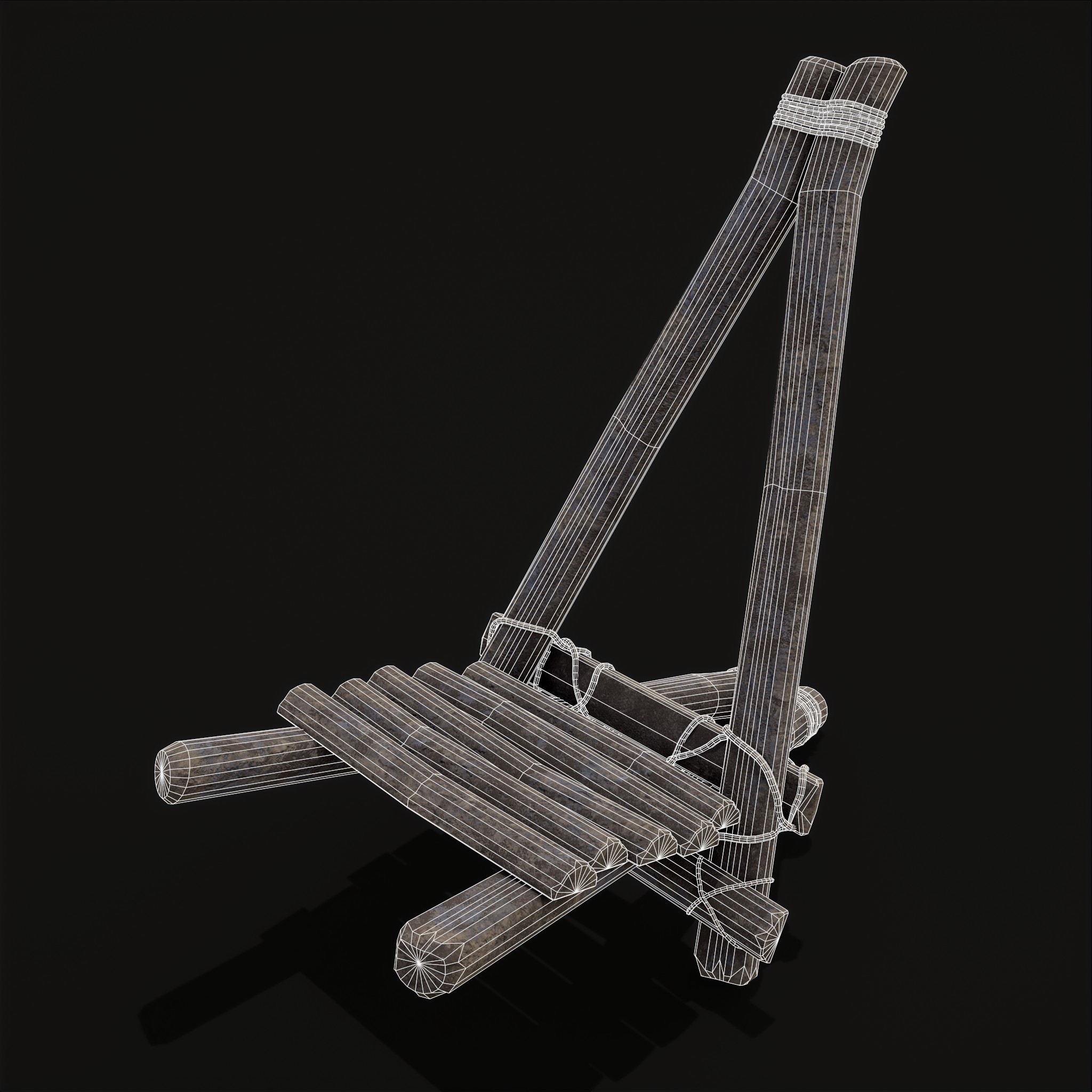 Primitive Lean Too Log Chair - 3D Model by Get Dead Entertainment