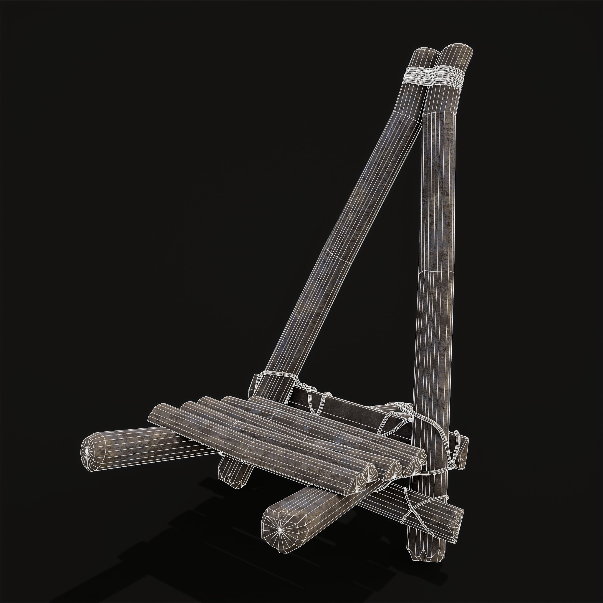 Primitive Lean Too Log Chair - 3D Model by Get Dead Entertainment