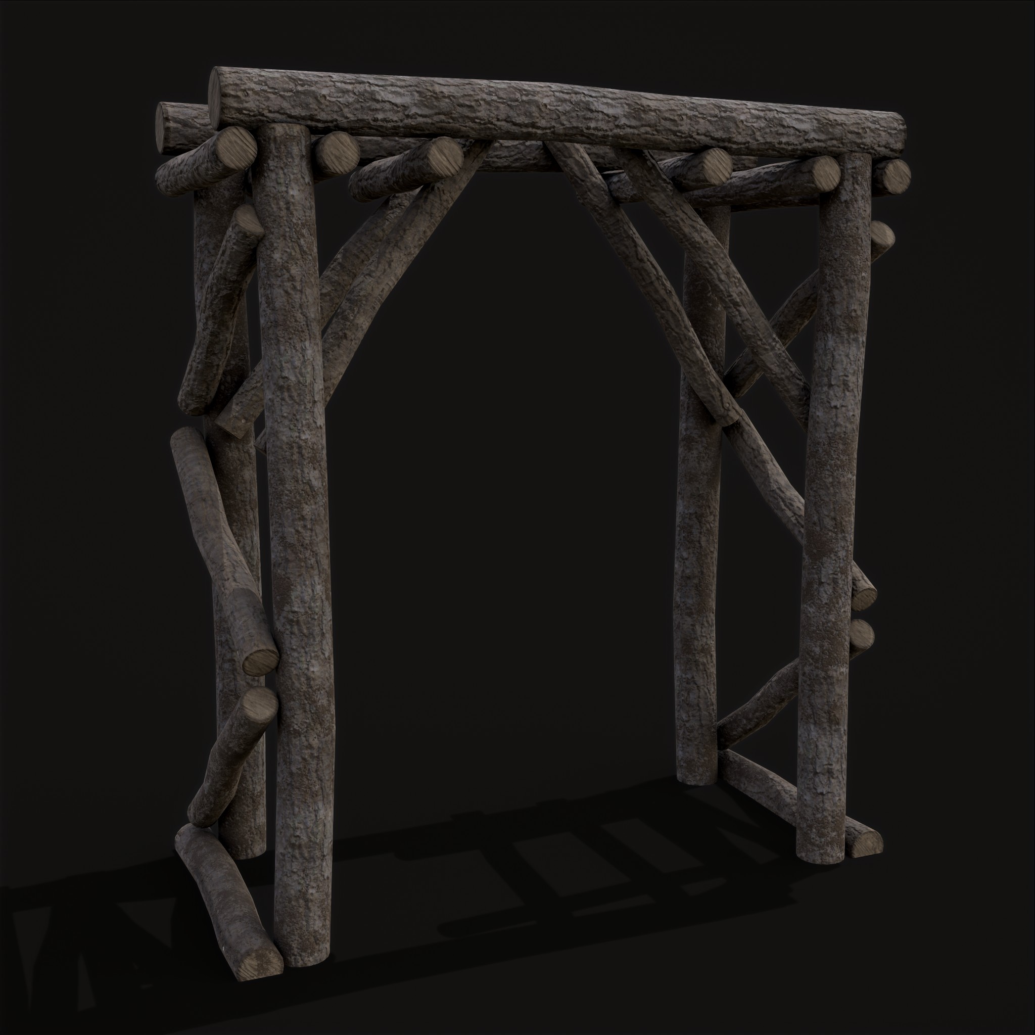 Primitive Log Archway - 3D Model by Get Dead Entertainment